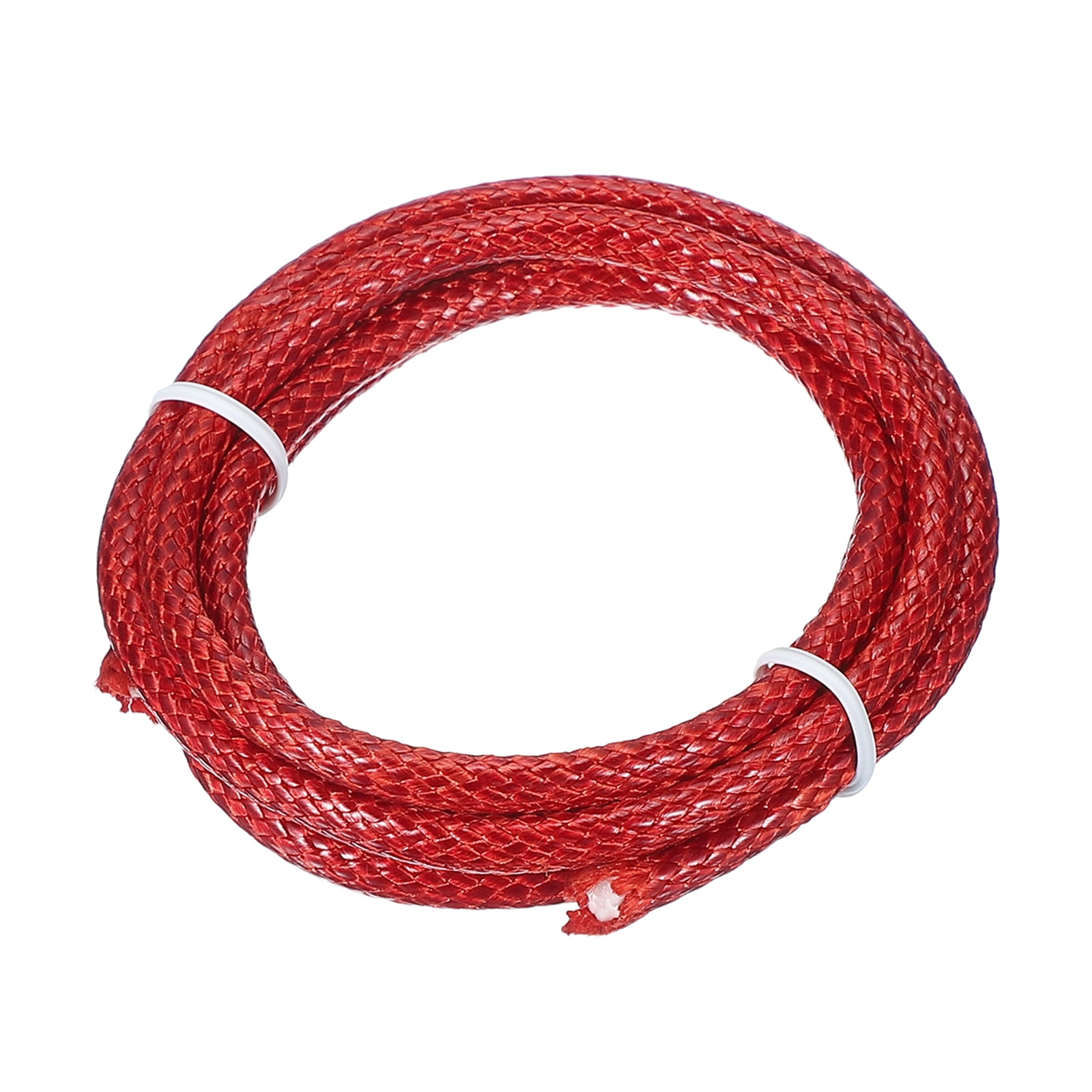 Uxcell Round Braided Leather Cord, Braided Leather Cord String Rope ...