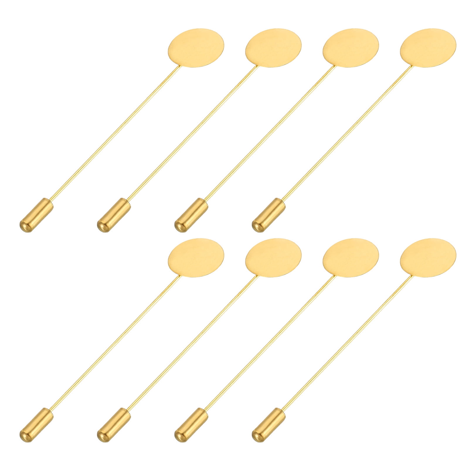 Uxcell Round Brooch Pins 3 Inch Metal Tray Stick Lapel Pin Long Needle ...