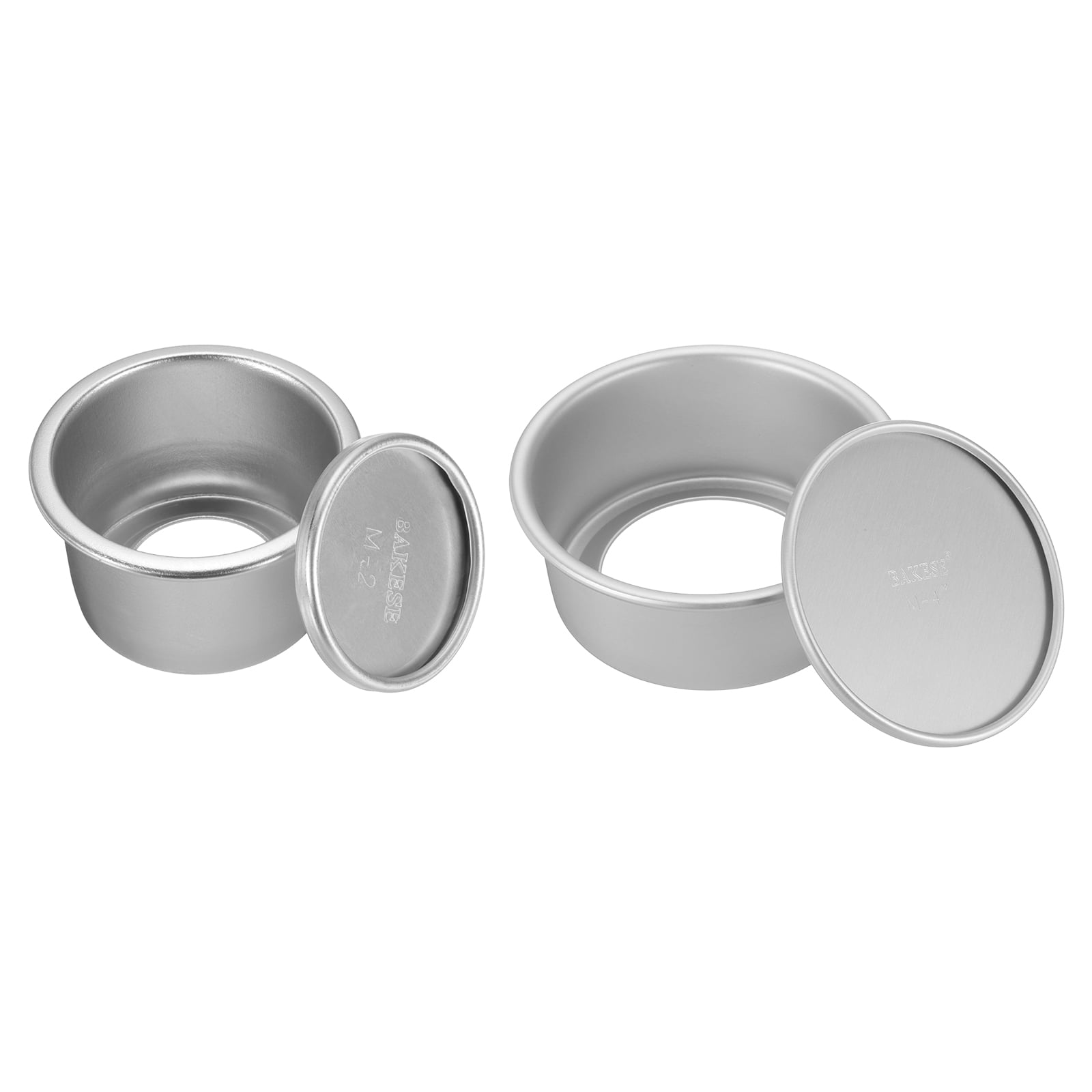 Uxcell Round Cake Pan with Removable Loose Bottom 2"/4" Small ...
