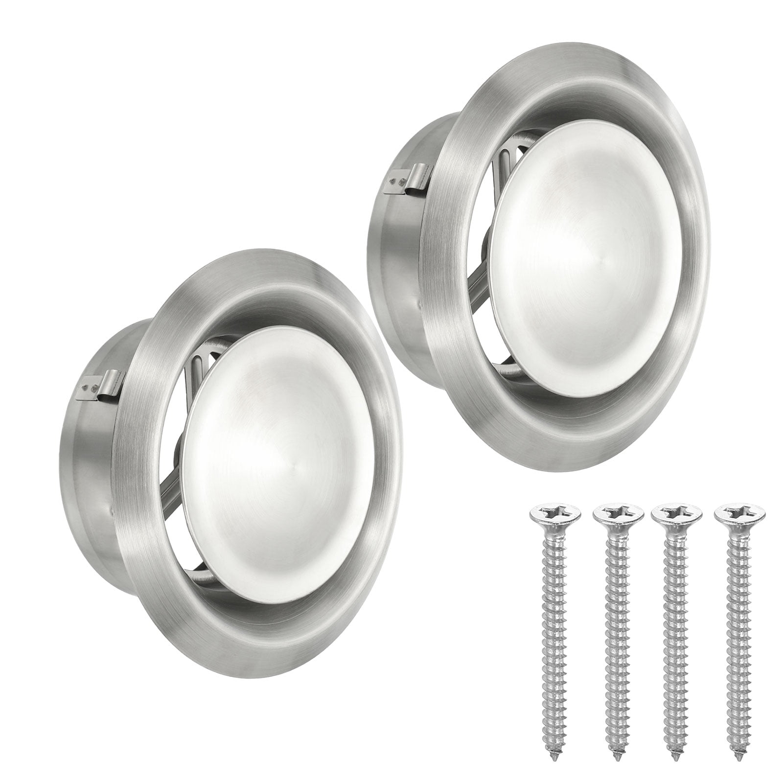 Uxcell Round Ceiling Diffuser, 304 Stainless Steel Adjustable Wall Air ...