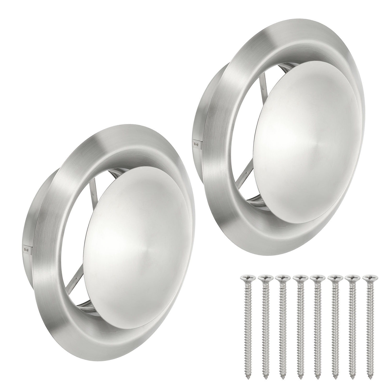 Uxcell Round Ceiling Diffuser, 304 Stainless Steel Adjustable Wall Air ...