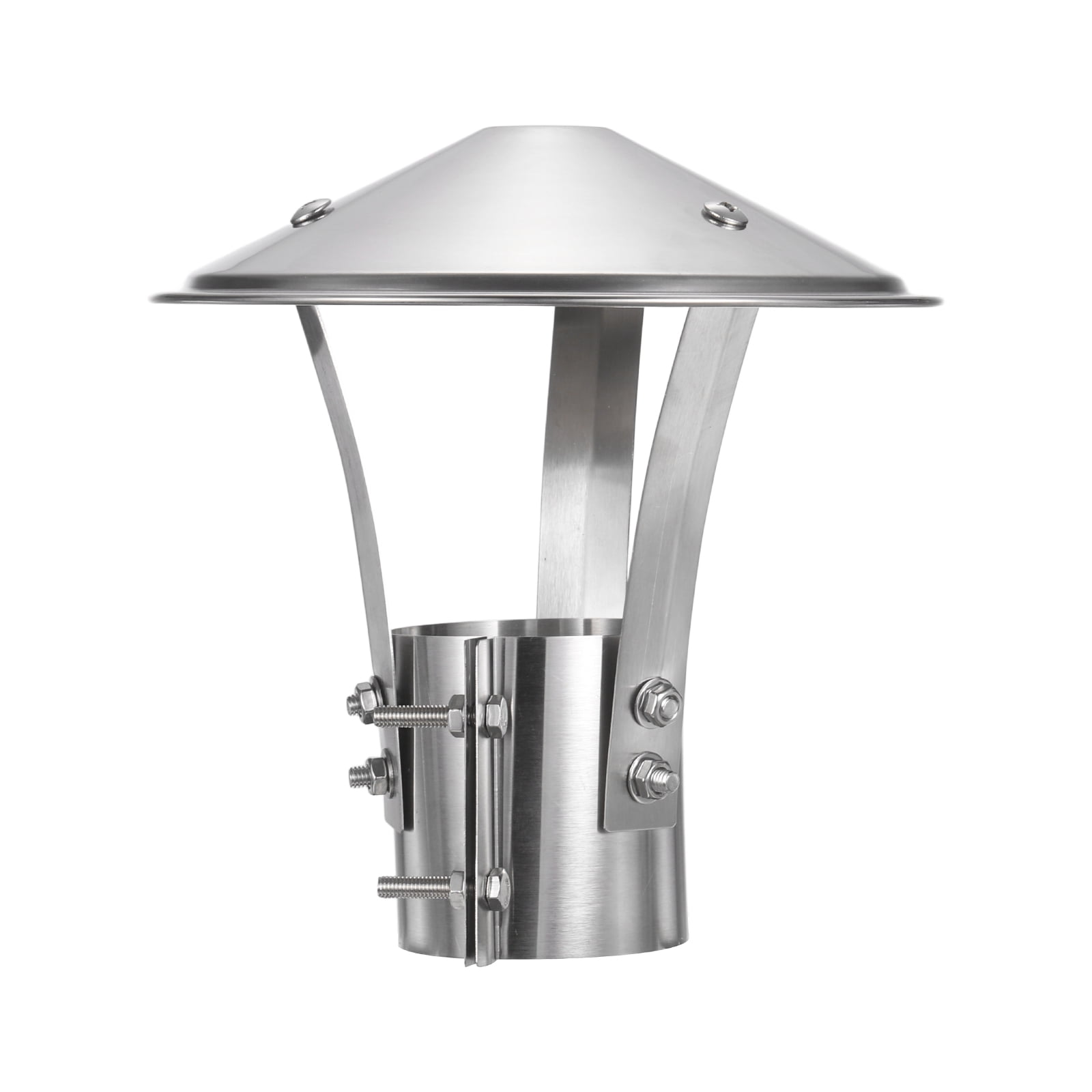 Uxcell Round Chimney Cap (3.5" / 90mm, Silver) Stainless Steel Tapered ...