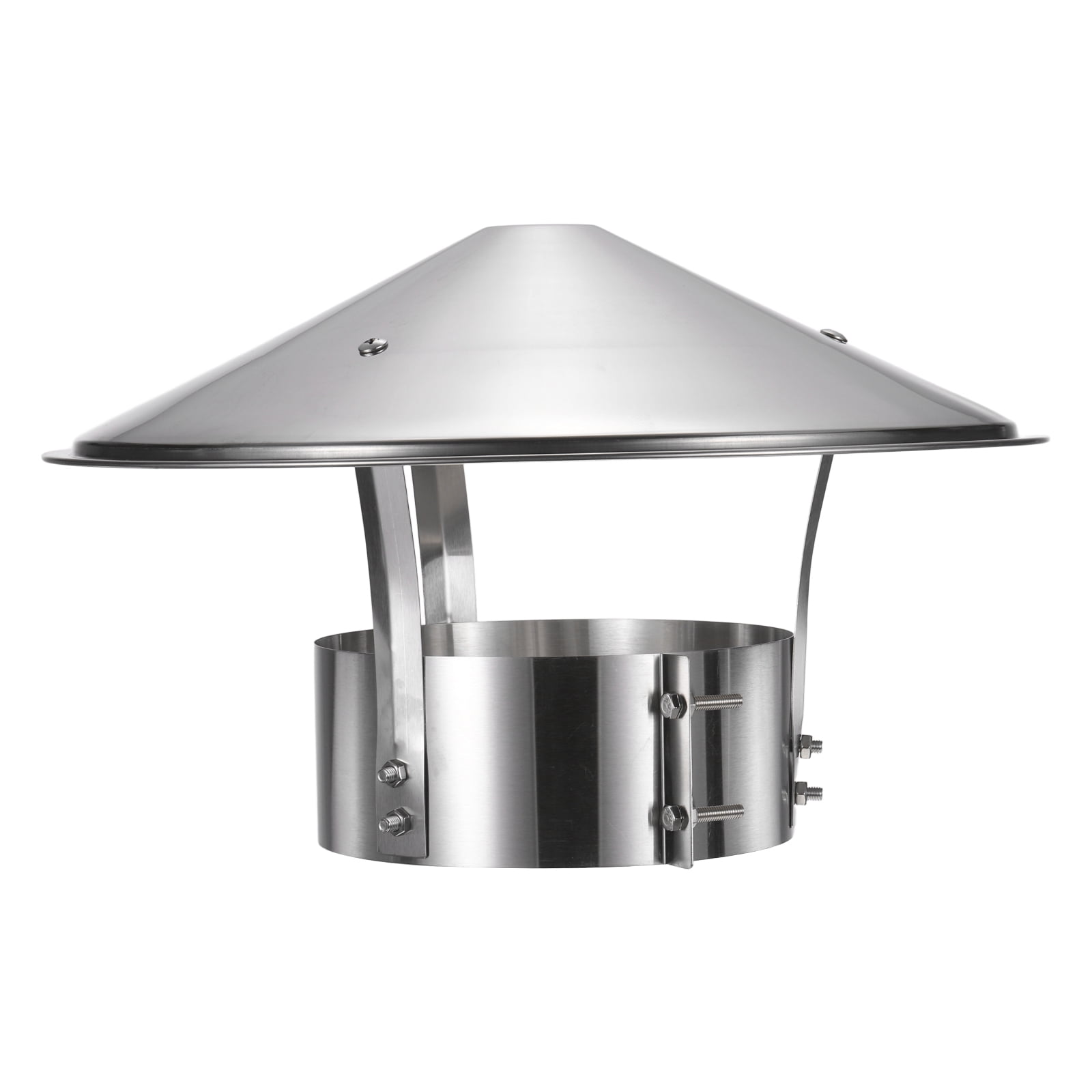 Uxcell Round Chimney Cap (7.1" / 180mm, Silver) Stainless Steel Tapered ...