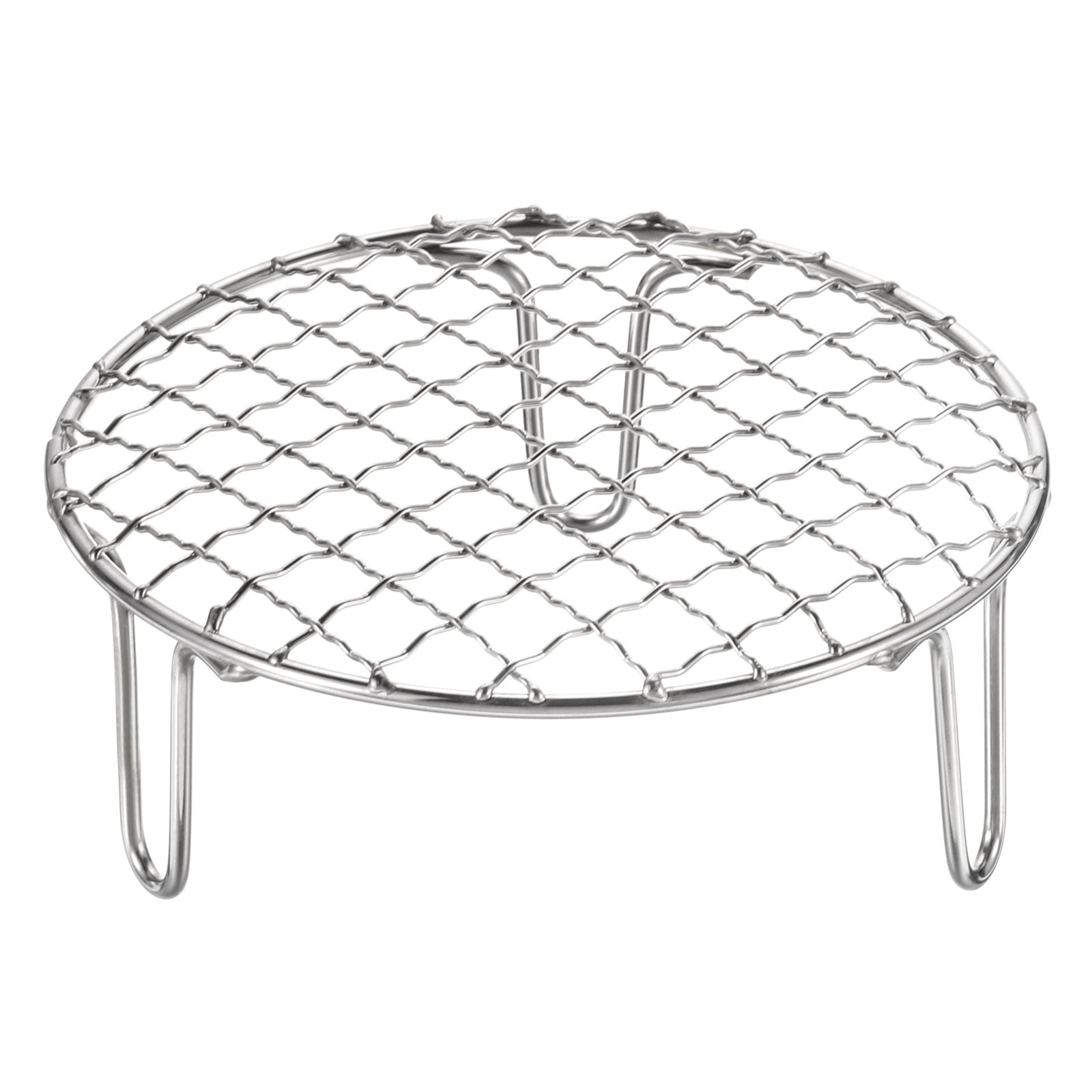 Uxcell Round Cooking Rack, 5.9-inch Stainless Steel Cross Wire Barbecue ...