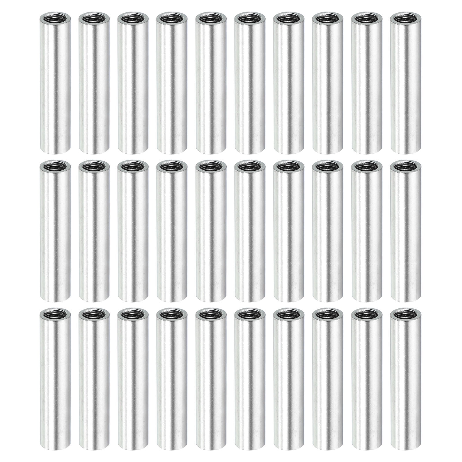 Uxcell Round Coupling Nut M4x0.7mm 25mm Threaded Sleeve Connector Rod ...