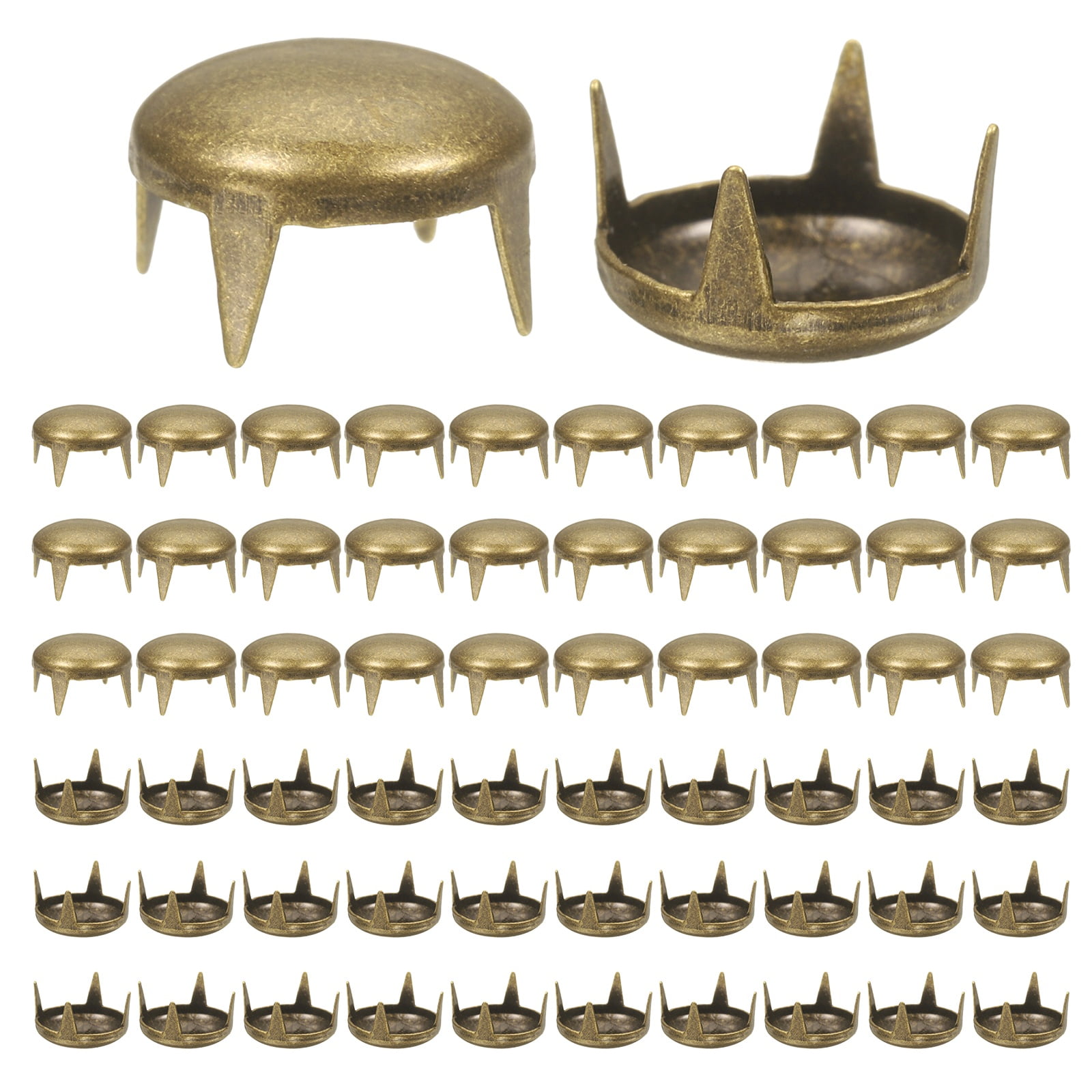 Uxcell Round Dome Rivets [100pcs] - 10mm Round Dome Studs Metal Claw ...