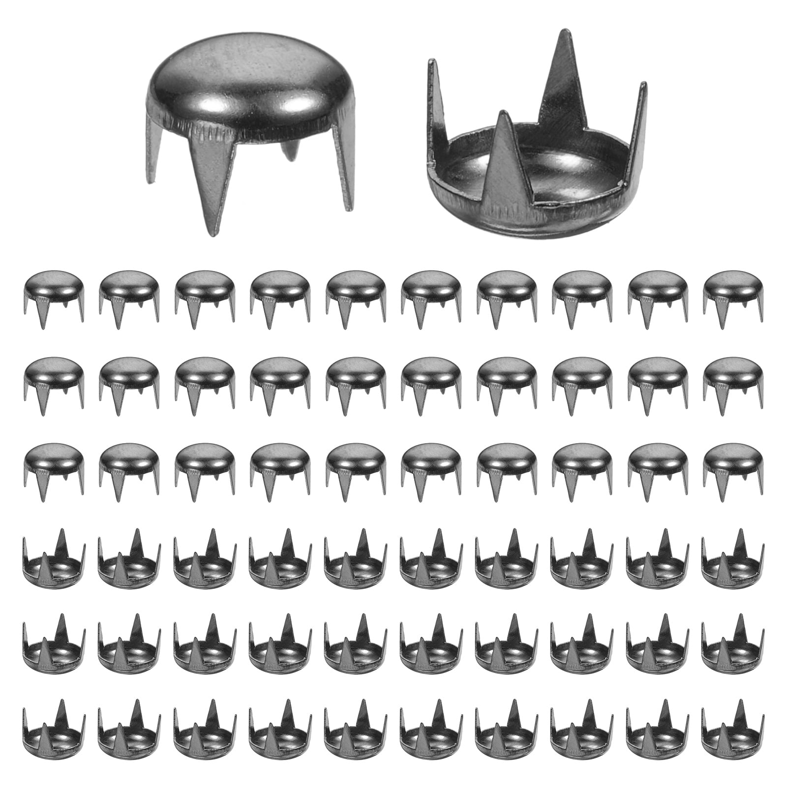Uxcell Round Dome Rivets [100pcs] - 6mm Round Dome Studs Metal Claw ...
