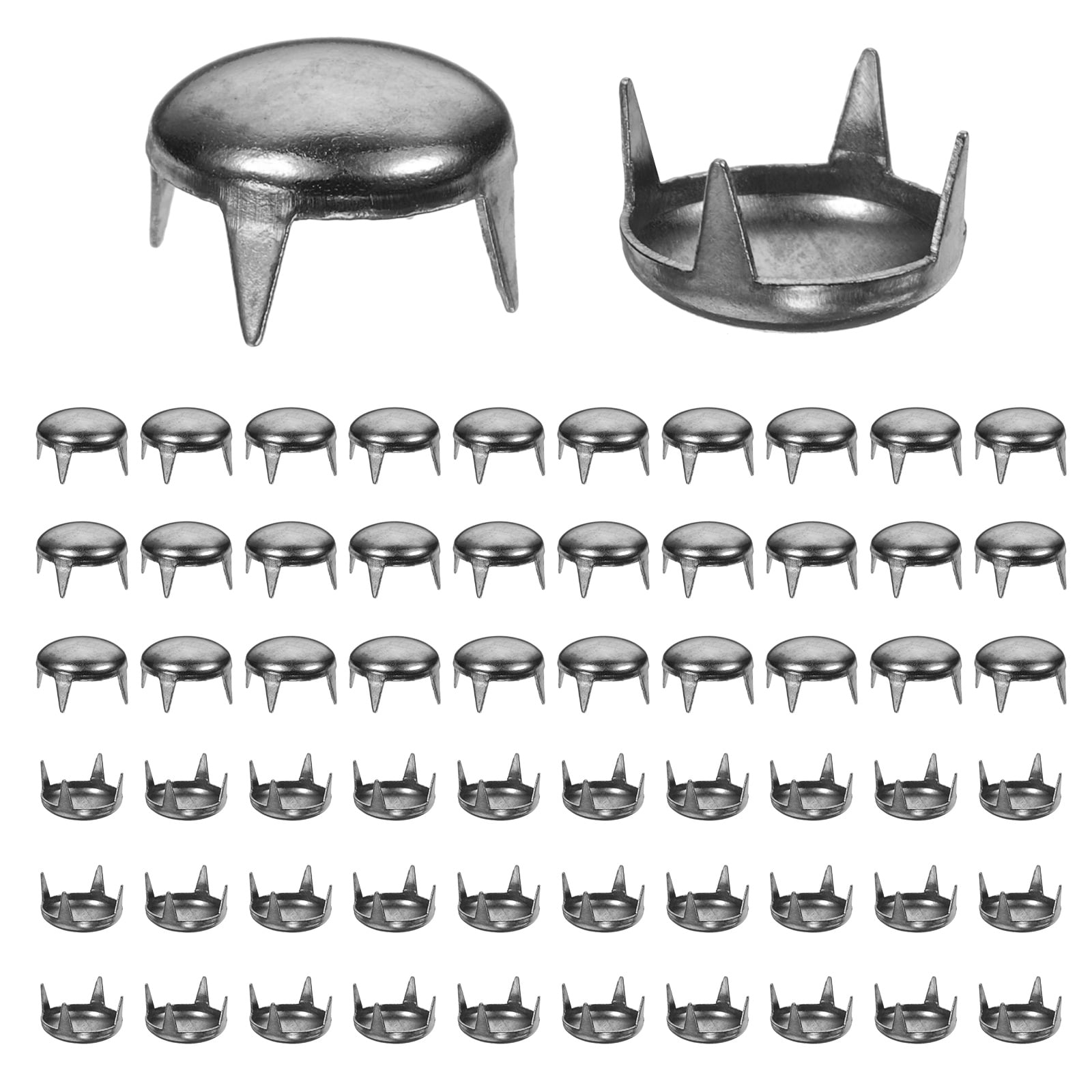 Uxcell Round Dome Rivets [100pcs] - 8mm Round Dome Studs Metal Claw ...