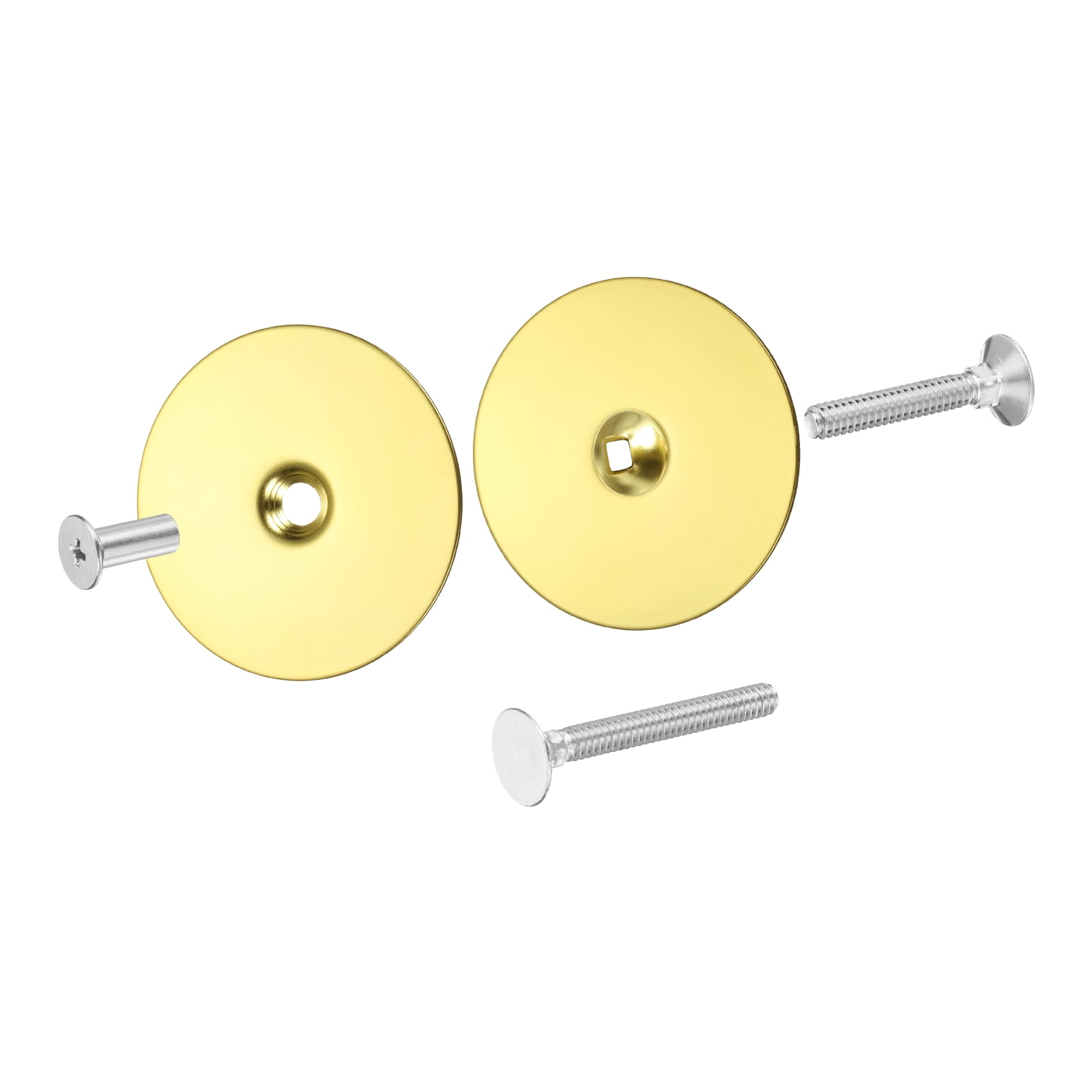 Uxcell Round Door Hole Cover Plate, (2-5/8" Dia, Gold) Alloy Steel ...