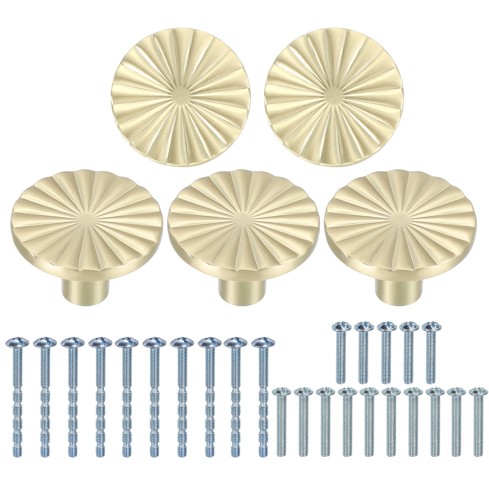 Uxcell Round Drawer Knobs Zinc Alloy Drawer Knobs Drawer Handles with ...