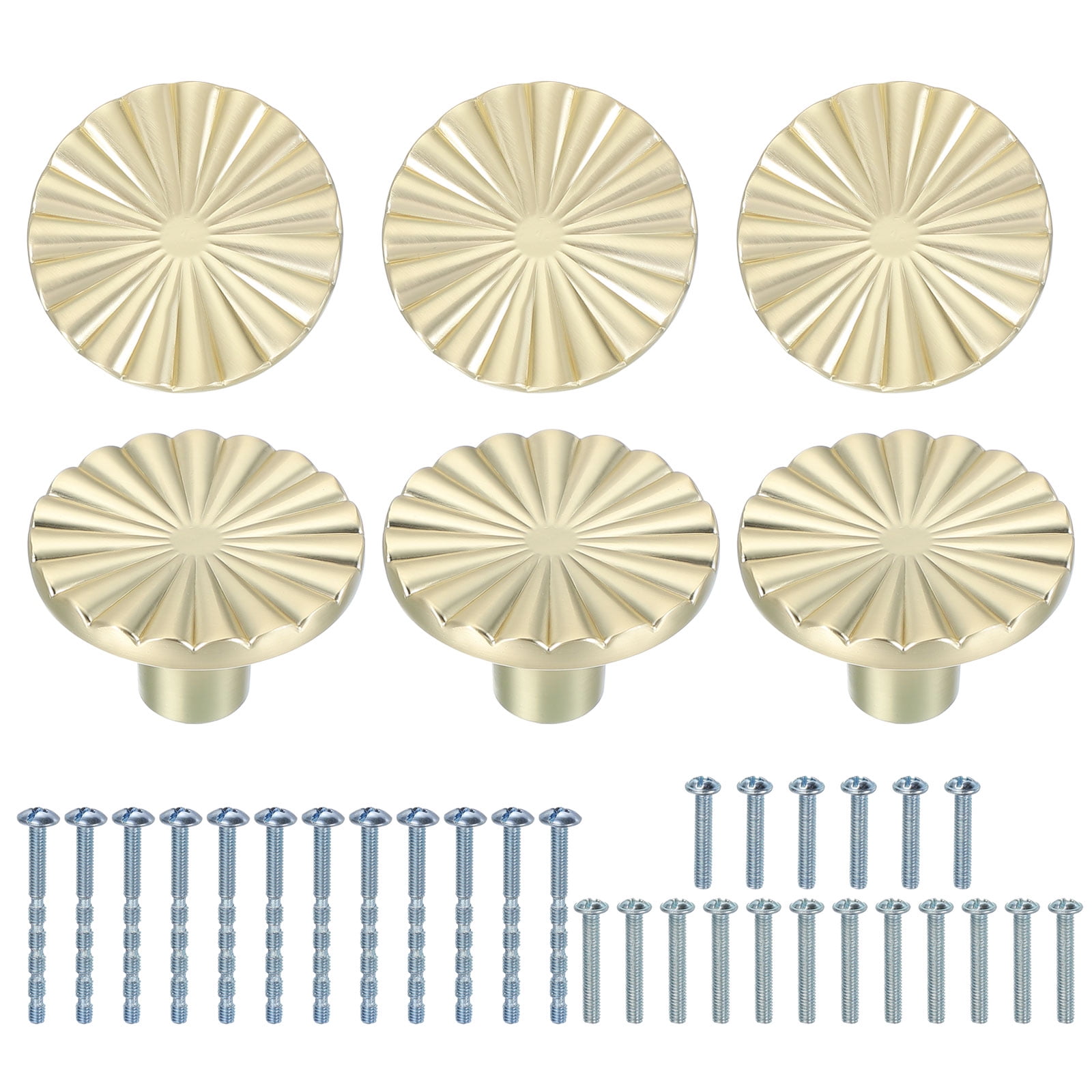 Uxcell Round Drawer Knobs Zinc Alloy Drawer Knobs Drawer Handles with ...