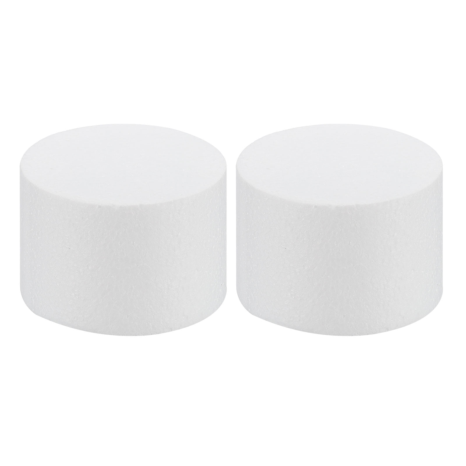 Uxcell Round Foam Cake Dummy 4 Inch x 2.8 Inch Circle Dummy Cake Set ...
