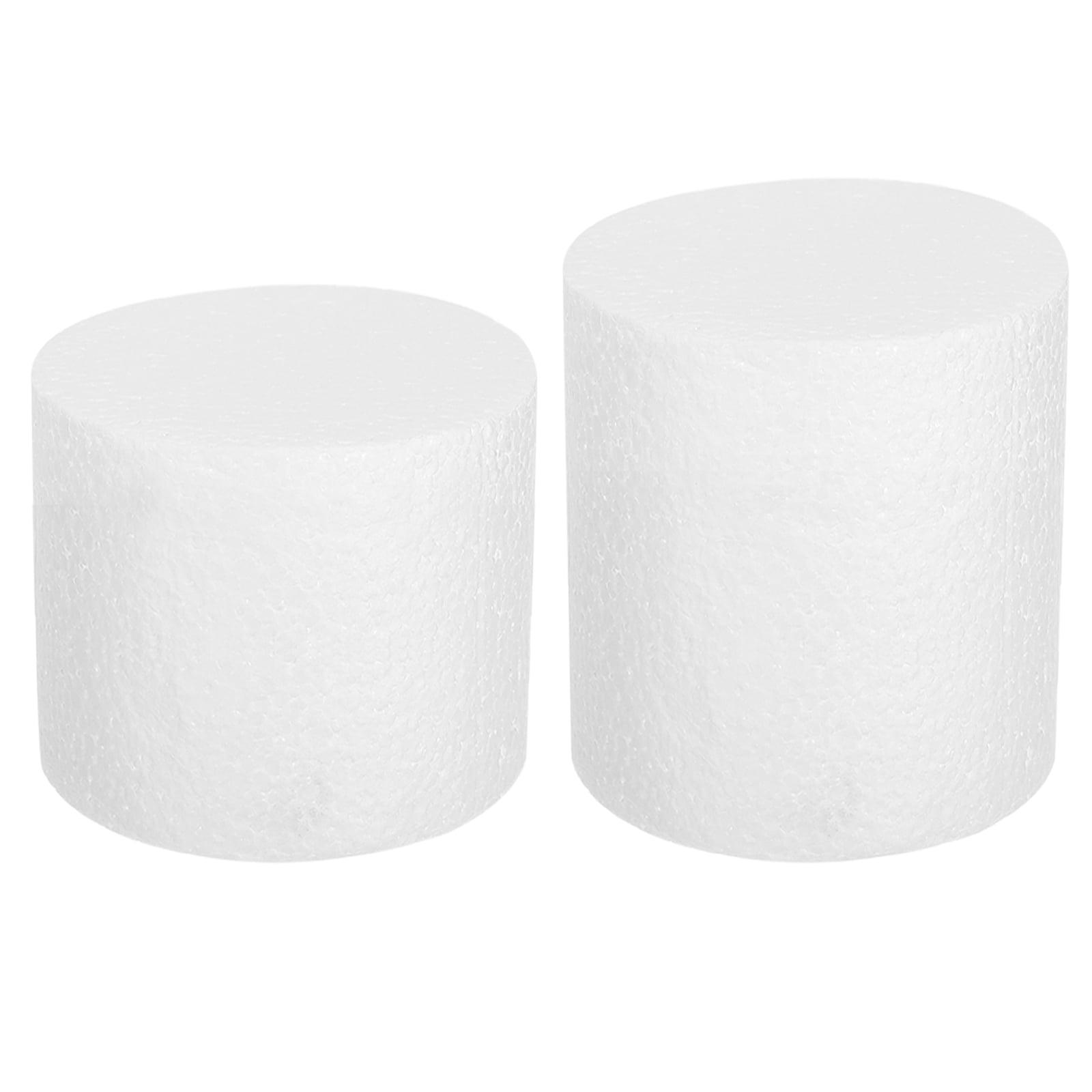 Uxcell Round Foam Cake Dummy, 4"x 3", 4"x 4" White Fake Cake Circles ...
