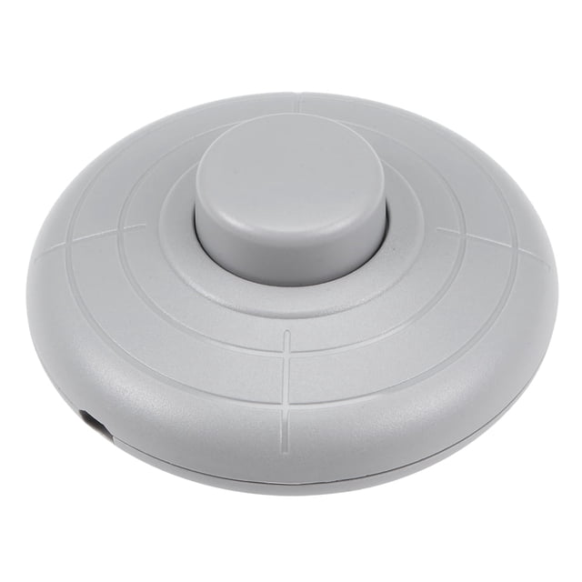Uxcell Round Lamp Foot Pedal Push Button Latching Foot Switch Nylon ...