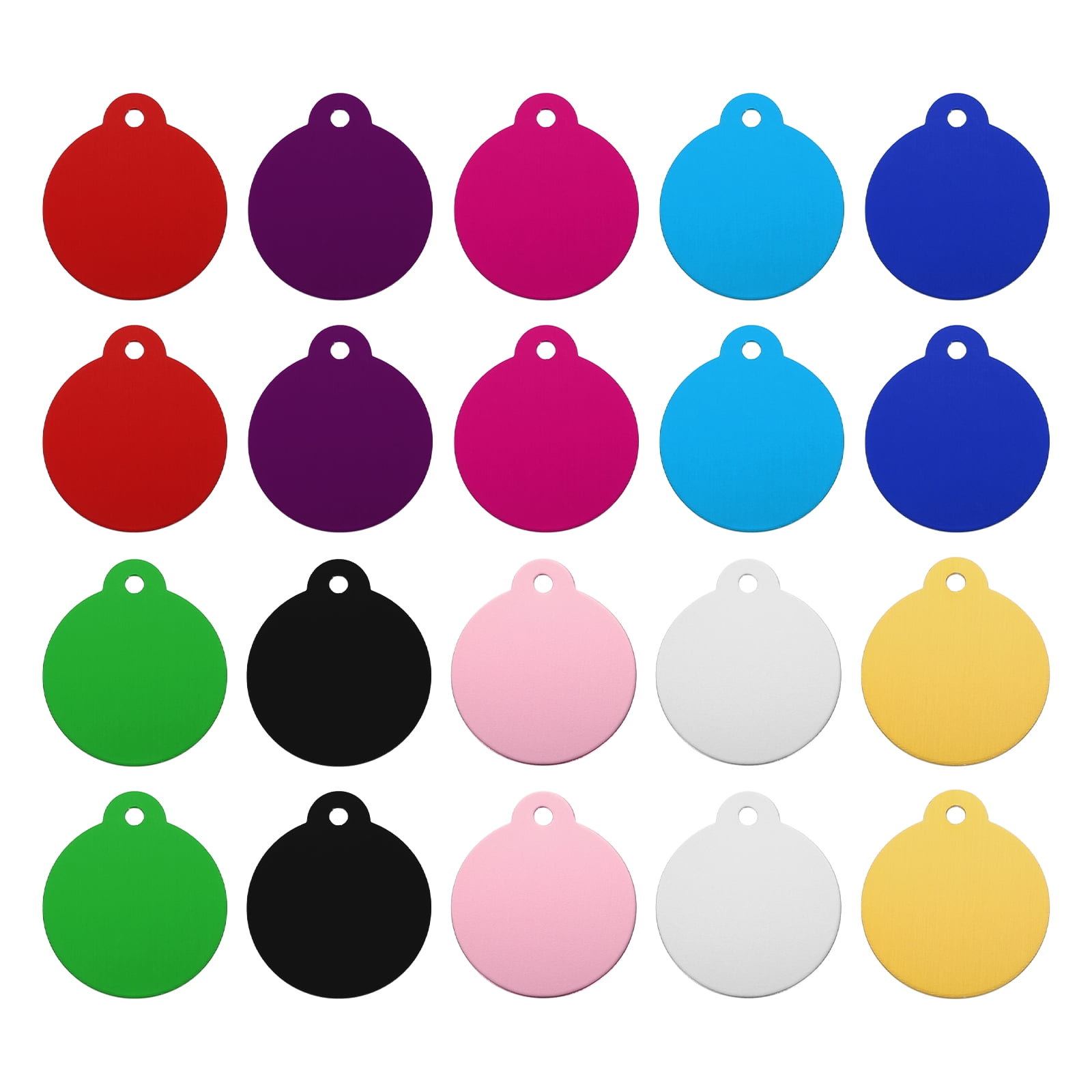 Uxcell Round Laser Engraving Blanks Tags, Stamping Blank Tags, Dog ID ...