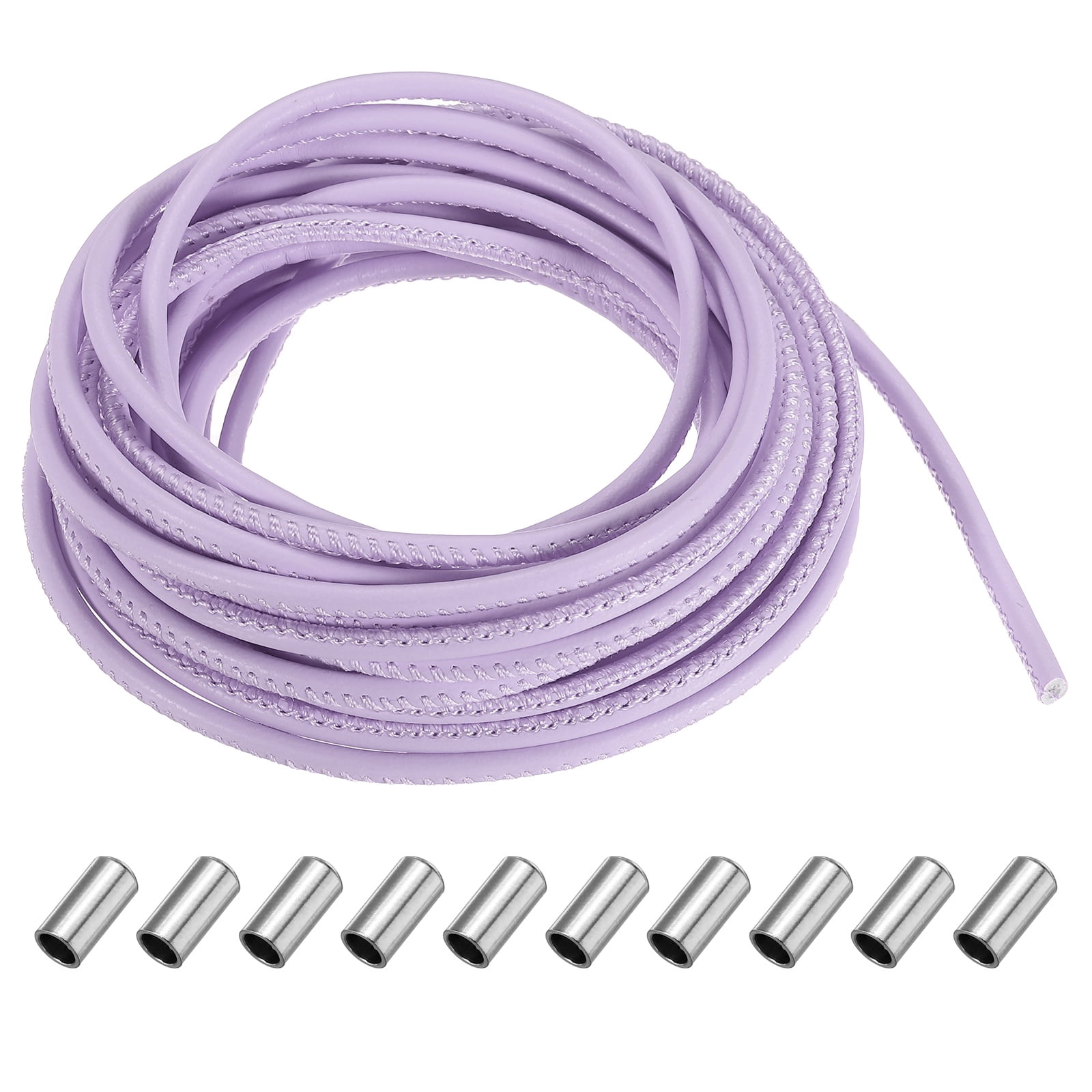 Uxcell Round Leather Cord, 3mm x 5.5Yards Colored Leather String with ...