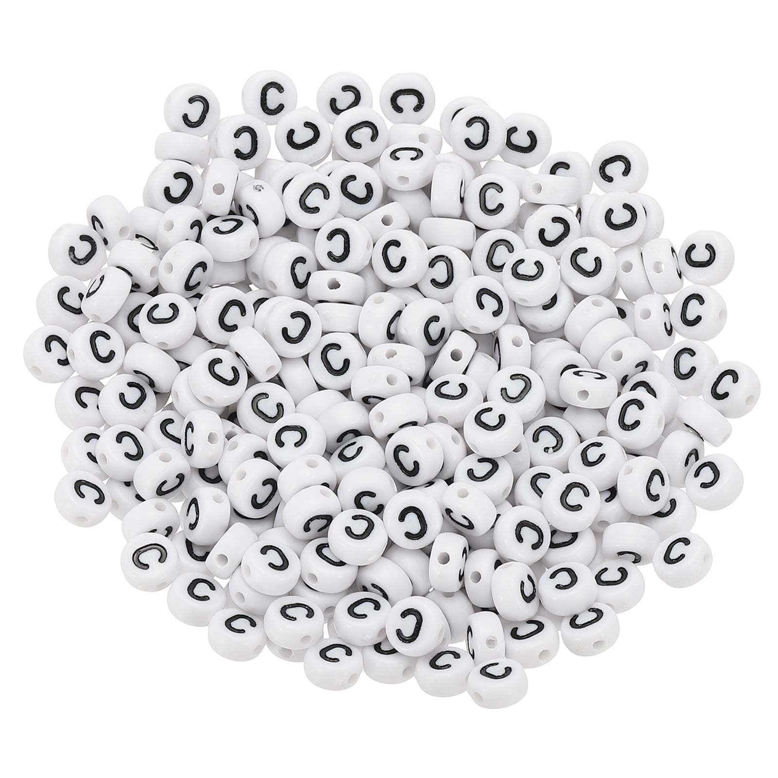 Uxcell Round Letter Beads, 300 Pcs Letter C Acrylic Alphabet Beads ...