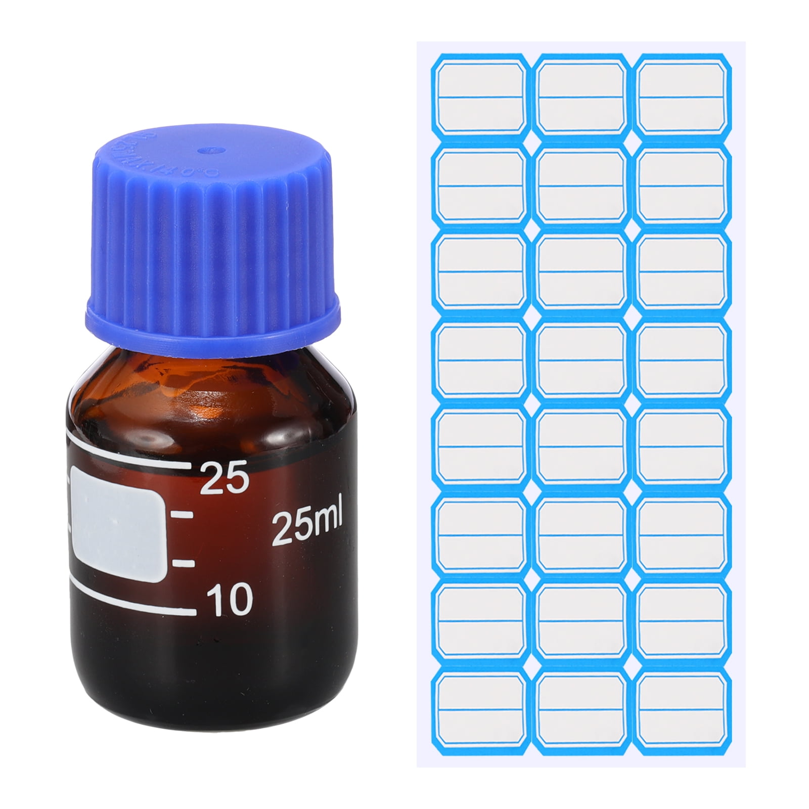 Uxcell Round Media Storage Bottles, 25ml Thickened Glass Graduated ...