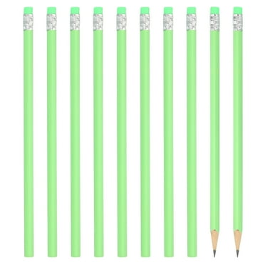 Uxcell Round Pencils, 48 Pack HB Graphite Pencils with Eraser Wood ...