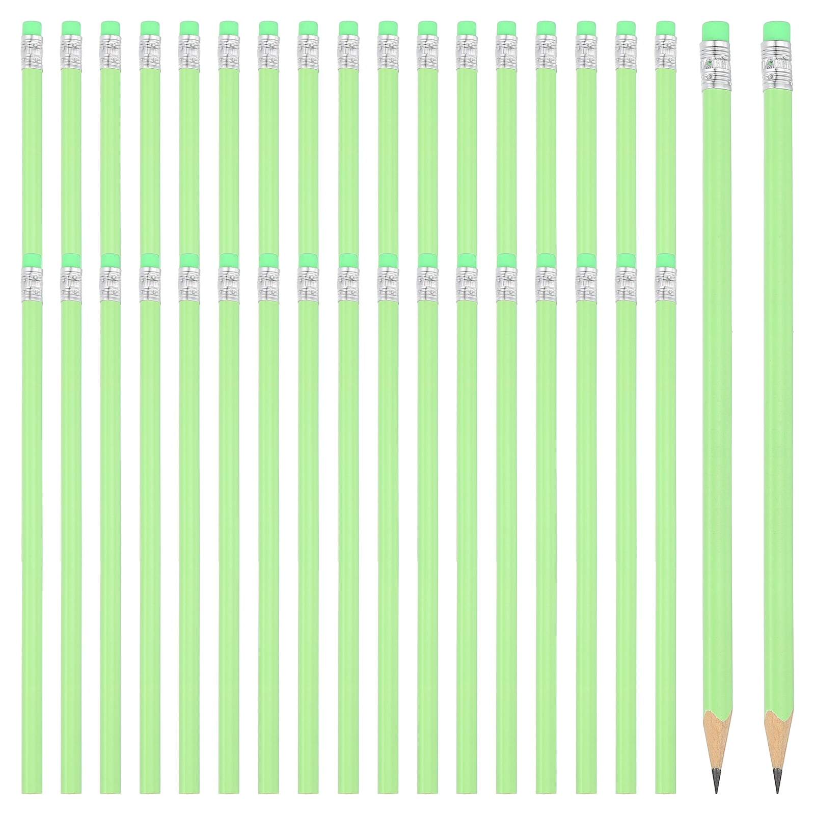 Uxcell Round Pencils, 36 Pack Triangle HB Graphite Pencil with Eraser ...