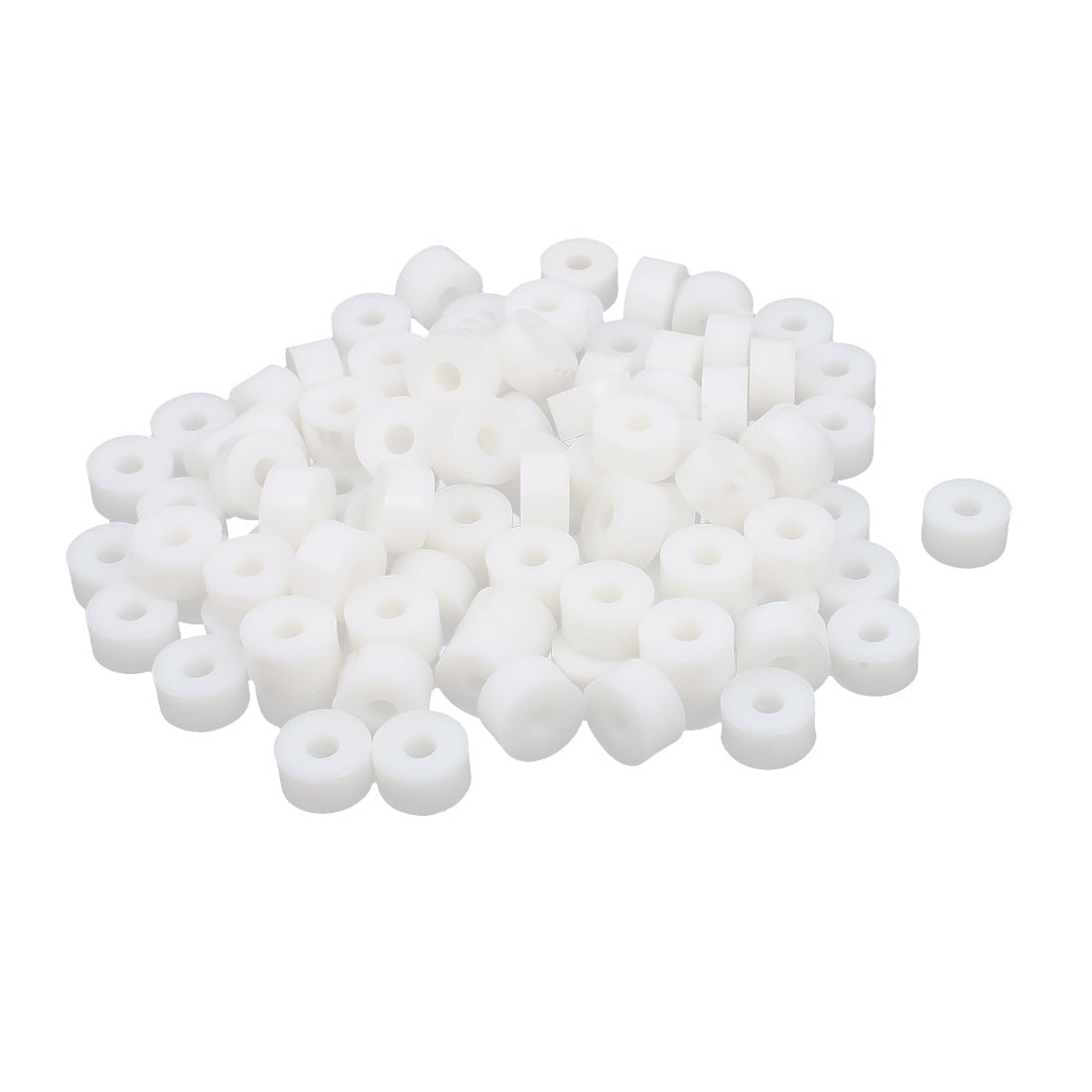 Uxcell Round Plastic Column Standoff Support Spacer Washer White 15x8mm ...