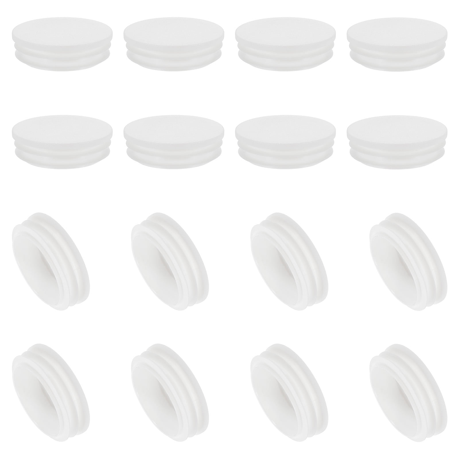 Uxcell Round Plastic Plug, 16 Pcs 2 Inch/50mm Tubing Insert End Caps ...