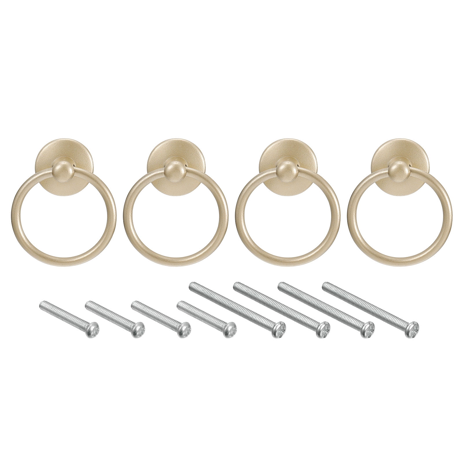 Uxcell Round Ring Pulls, 4Pcs Drawers Knobs Yellow Circle Drawer ...