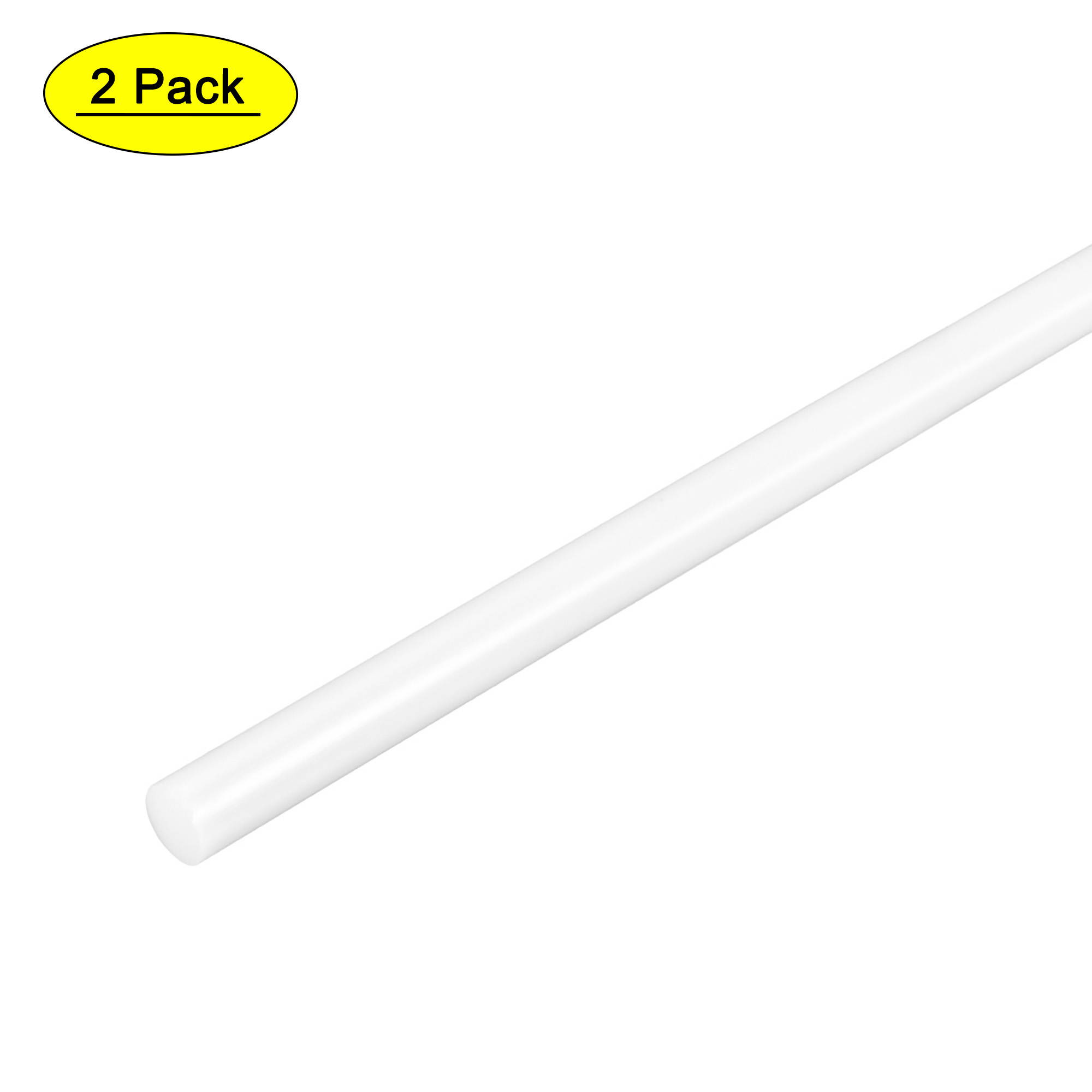 Uxcell Round Rod 3/16" Dia 20" Length White (POM) Polyoxymethylene Rods ...