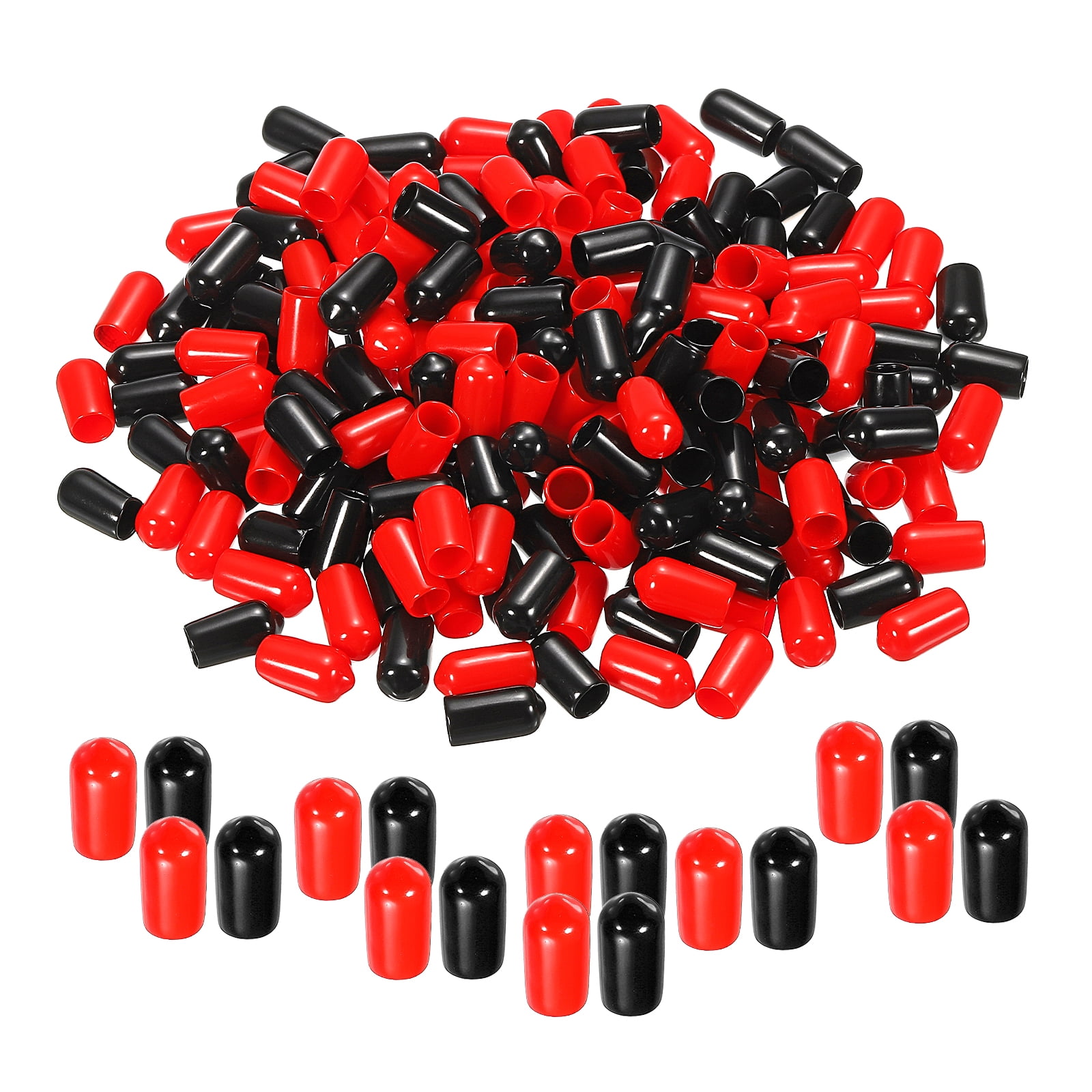 Uxcell Round Rubber End Cap, Bolt Cover Caps Flexible Screw Thread ...