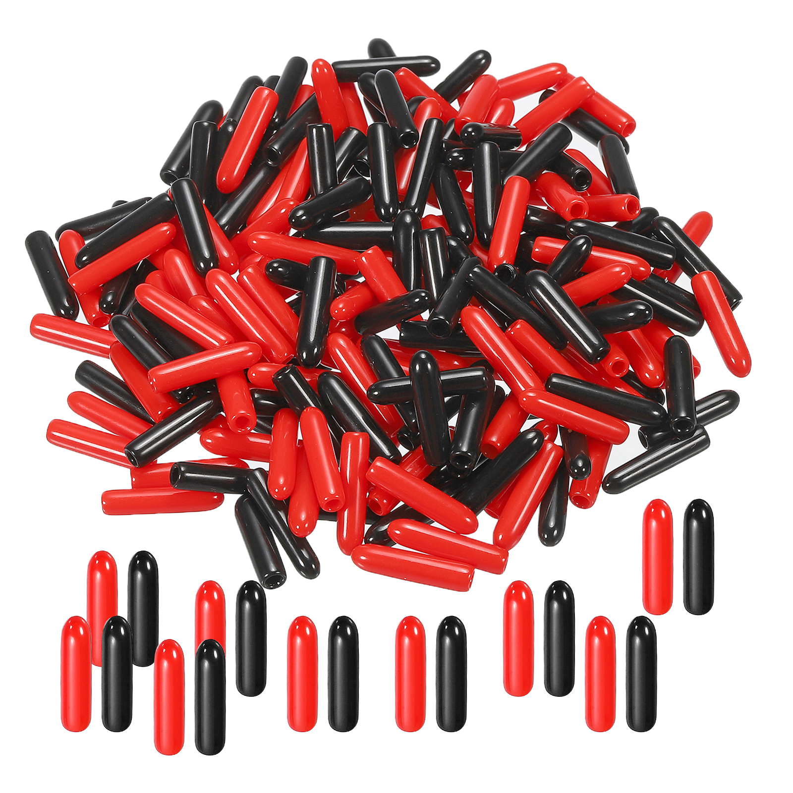 Uxcell Round Rubber End Caps, Bolt Cover Caps Flexible Screw Thread ...