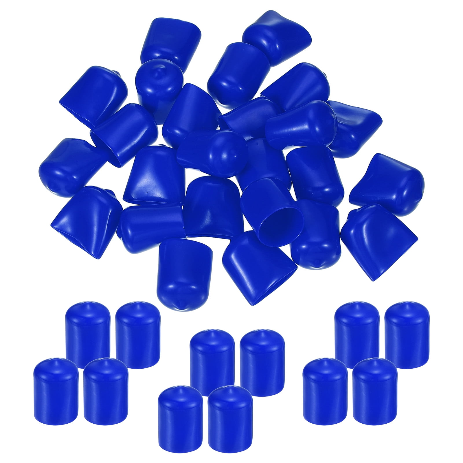 Uxcell Round Rubber End Caps Rubber Bolt Covers Caps Vinyl Rubber ...