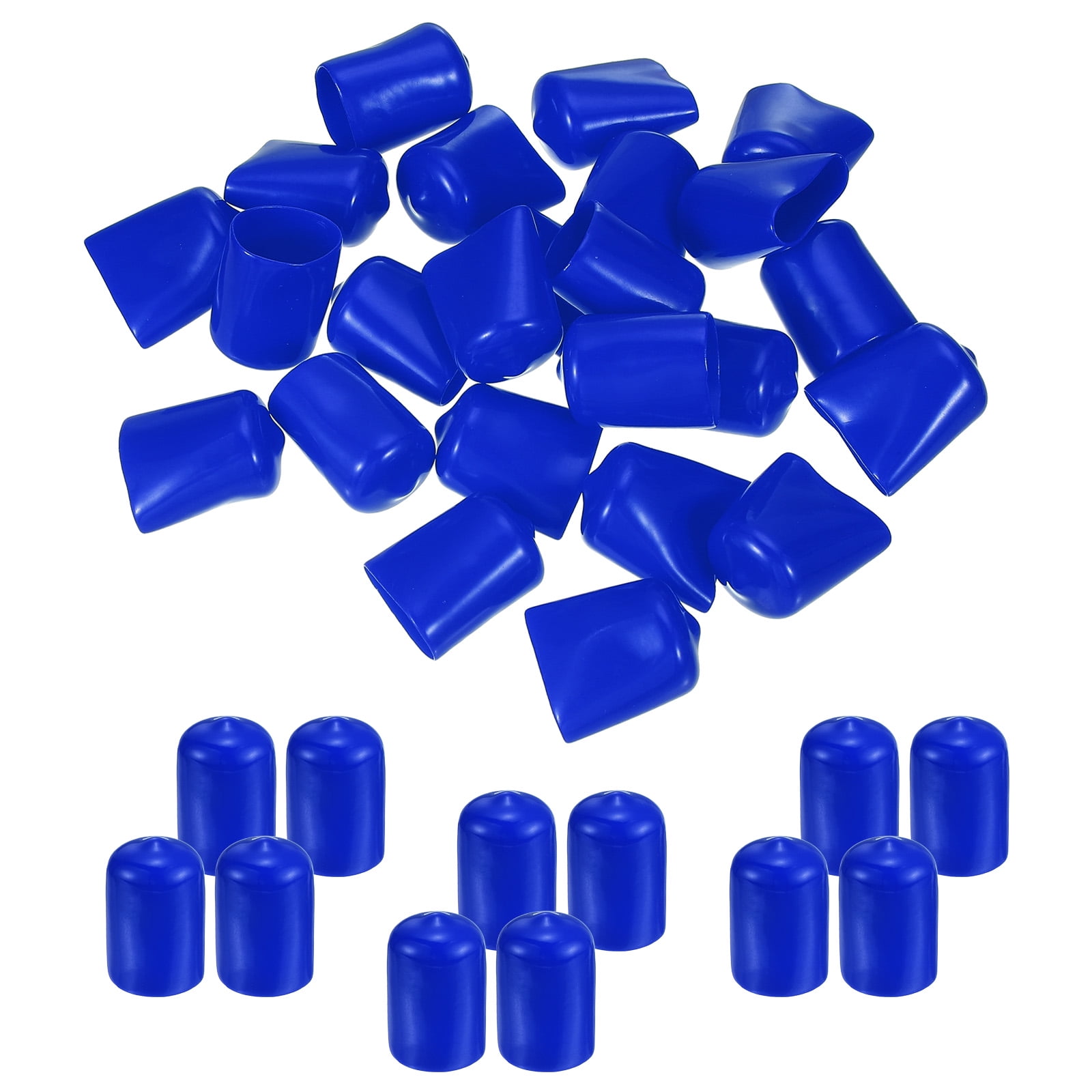 Uxcell Round Rubber End Caps Rubber Bolt Covers Caps Vinyl Rubber ...
