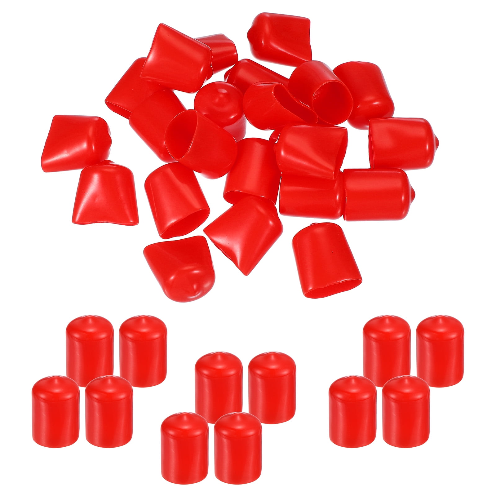 Uxcell Round Rubber End Caps Rubber Bolt Covers Caps Vinyl Rubber ...