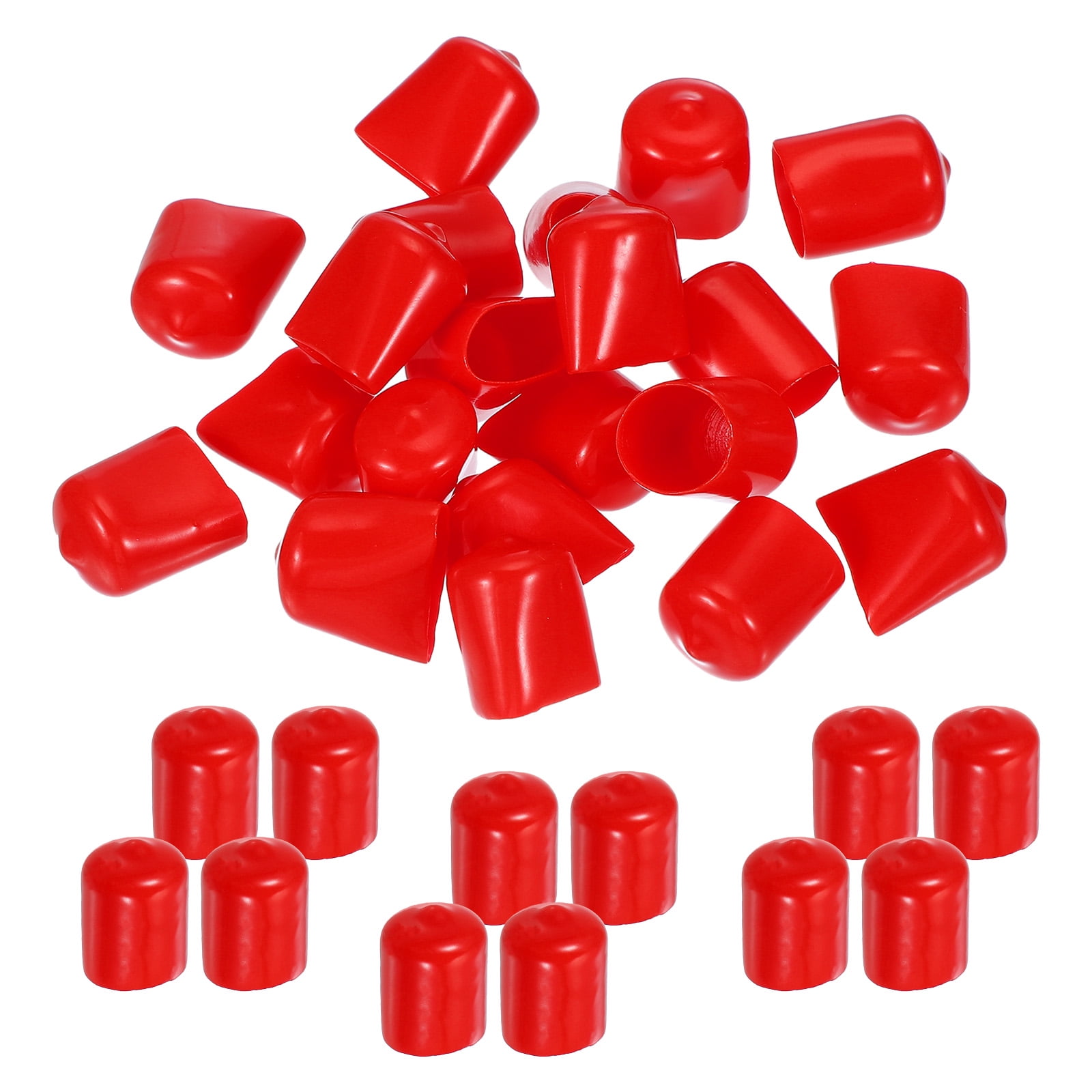 Uxcell Round Rubber End Caps Rubber Bolt Covers Caps Vinyl Rubber ...
