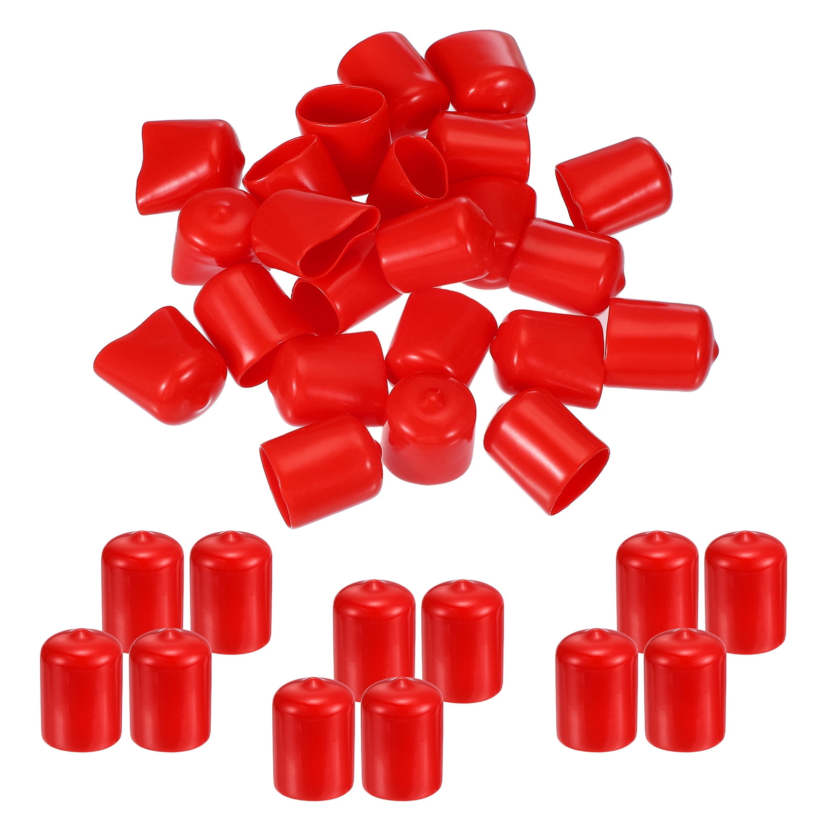 Uxcell Round Rubber End Caps Rubber Bolt Covers Caps Vinyl Rubber ...