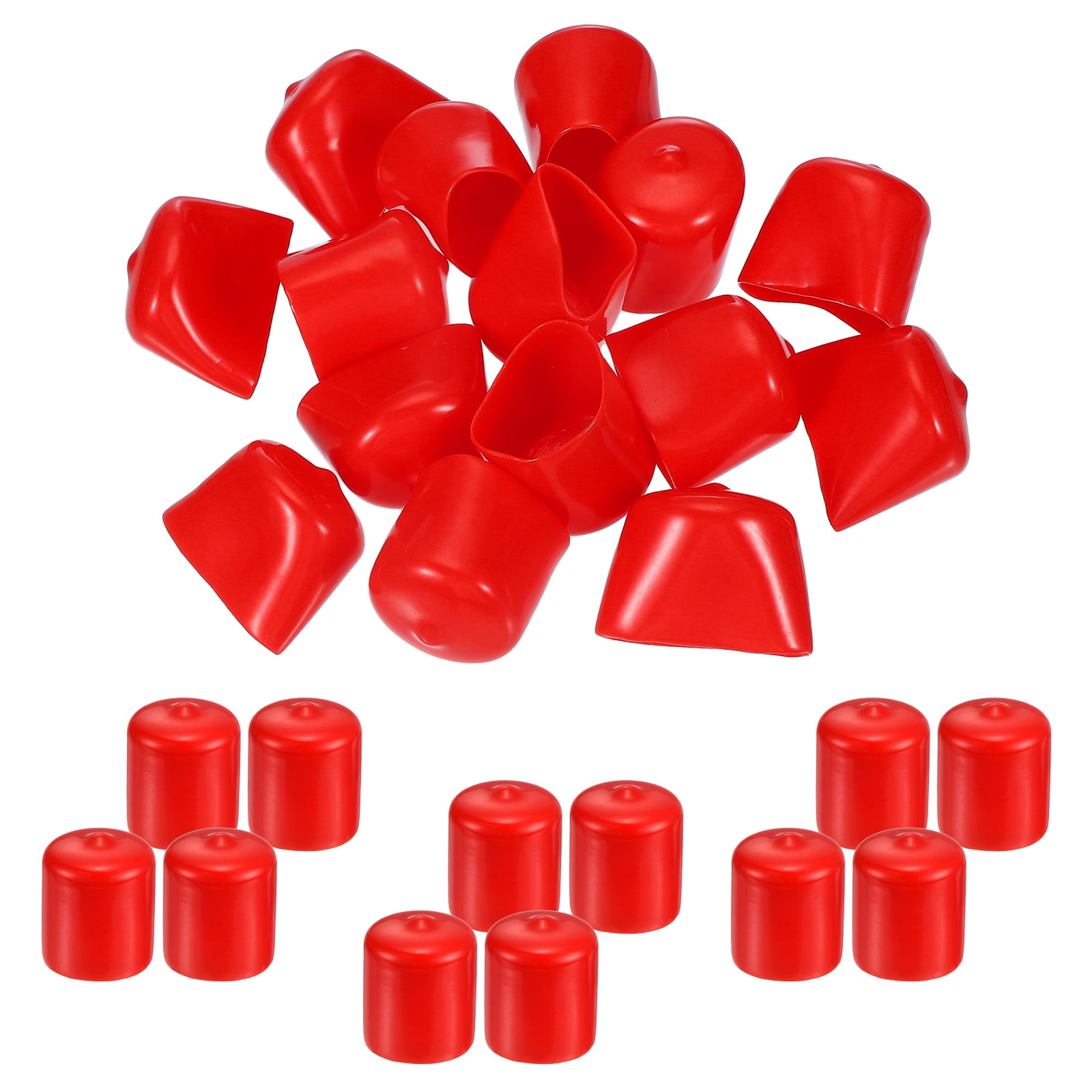 Uxcell Round Rubber End Caps Rubber Bolt Covers Caps Vinyl Rubber ...