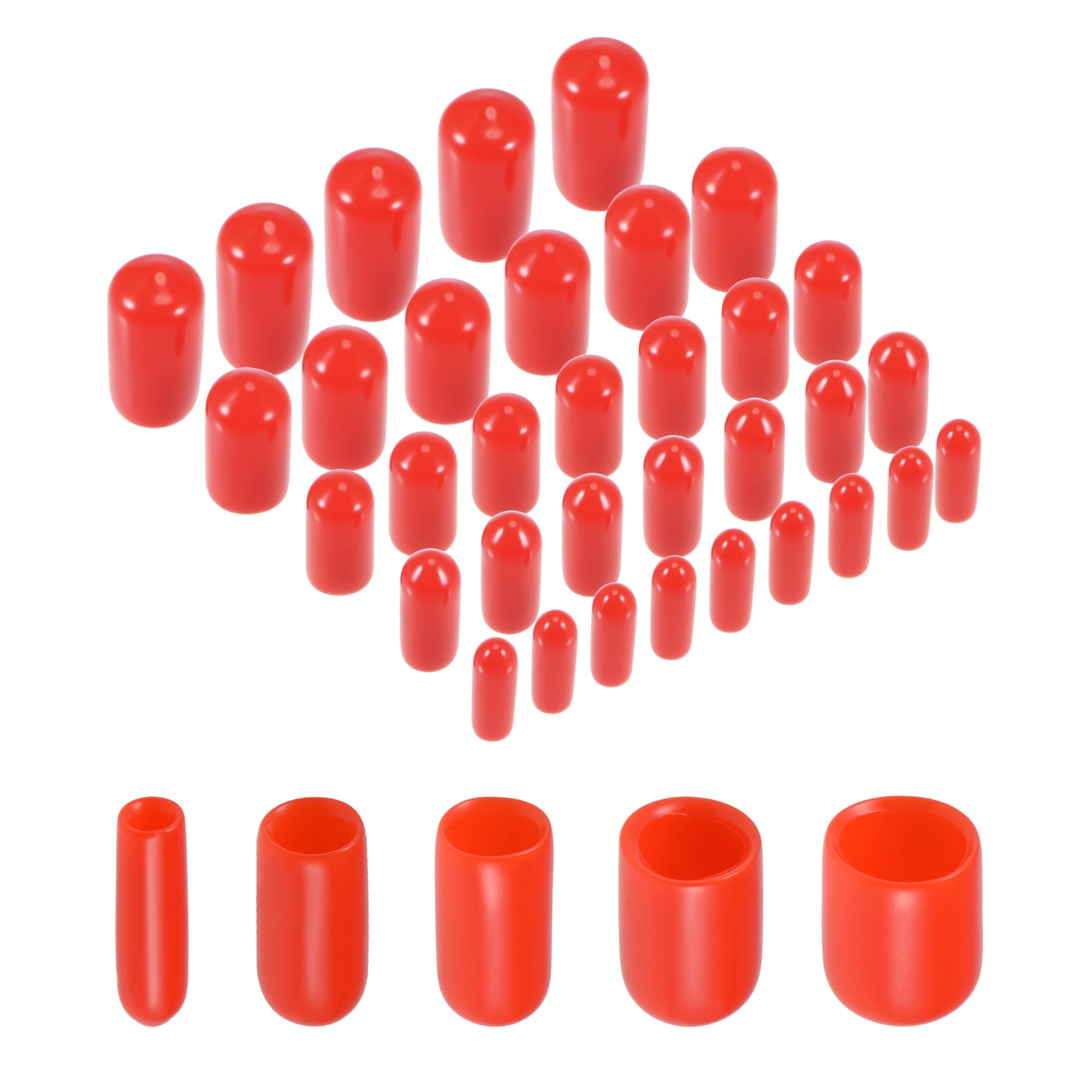 Uxcell Round Rubber End Caps Vinyl Cover Screw Thread Protector ...