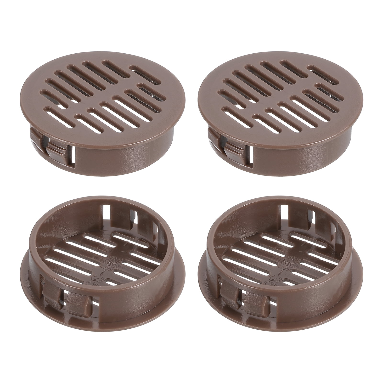 Uxcell Round Soffit Vents 1 inch, 32Pcs Brown Plastic 35mm Soffit Vent ...