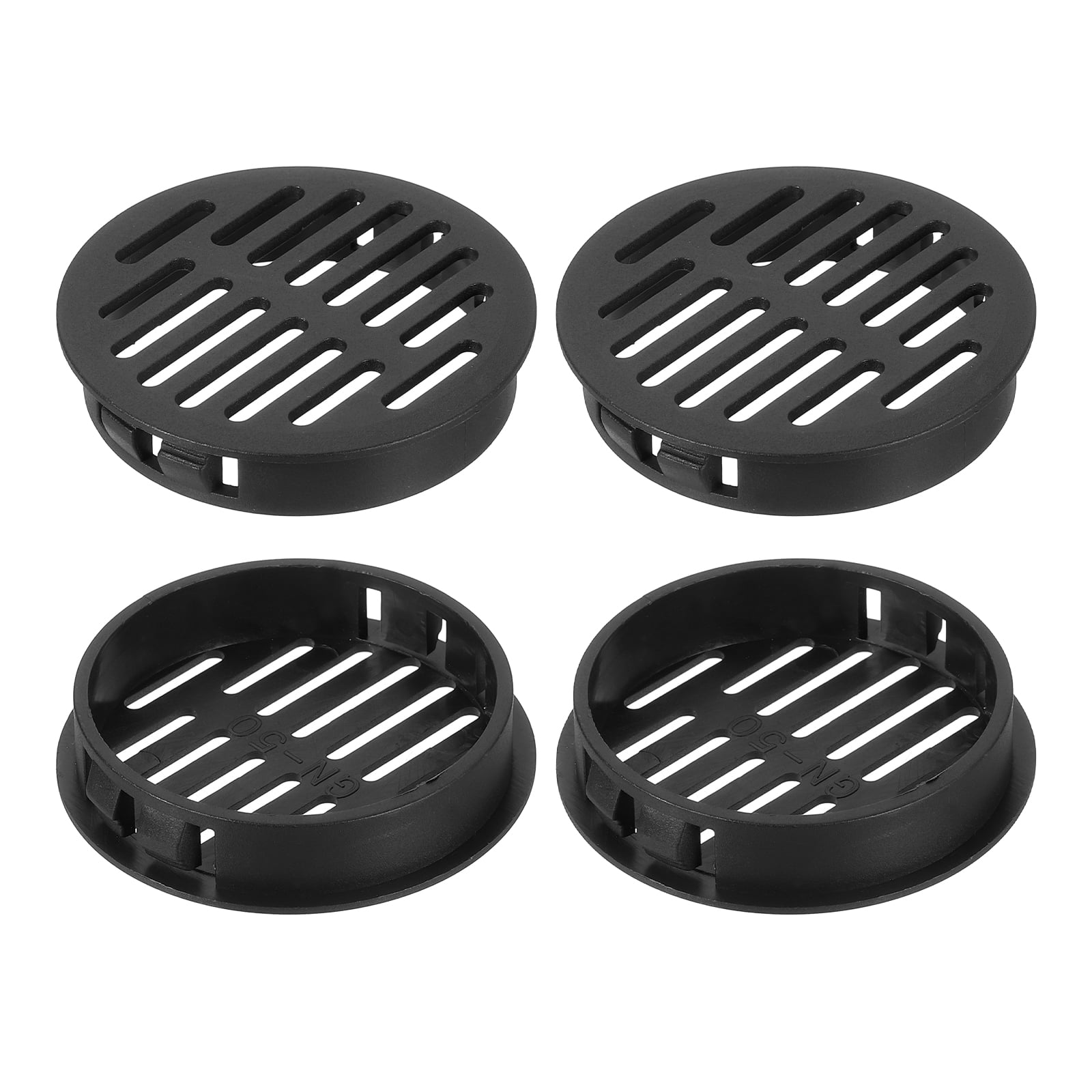 Uxcell Round Soffit Vents 2 inch, 16Pcs Black Plastic 50mm Soffit Vent ...