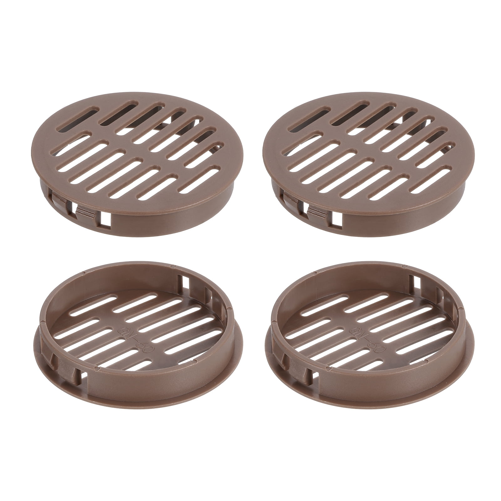 Uxcell Round Soffit Vents 2 inch, 16Pcs Brown Plastic 60mm Soffit Vent ...