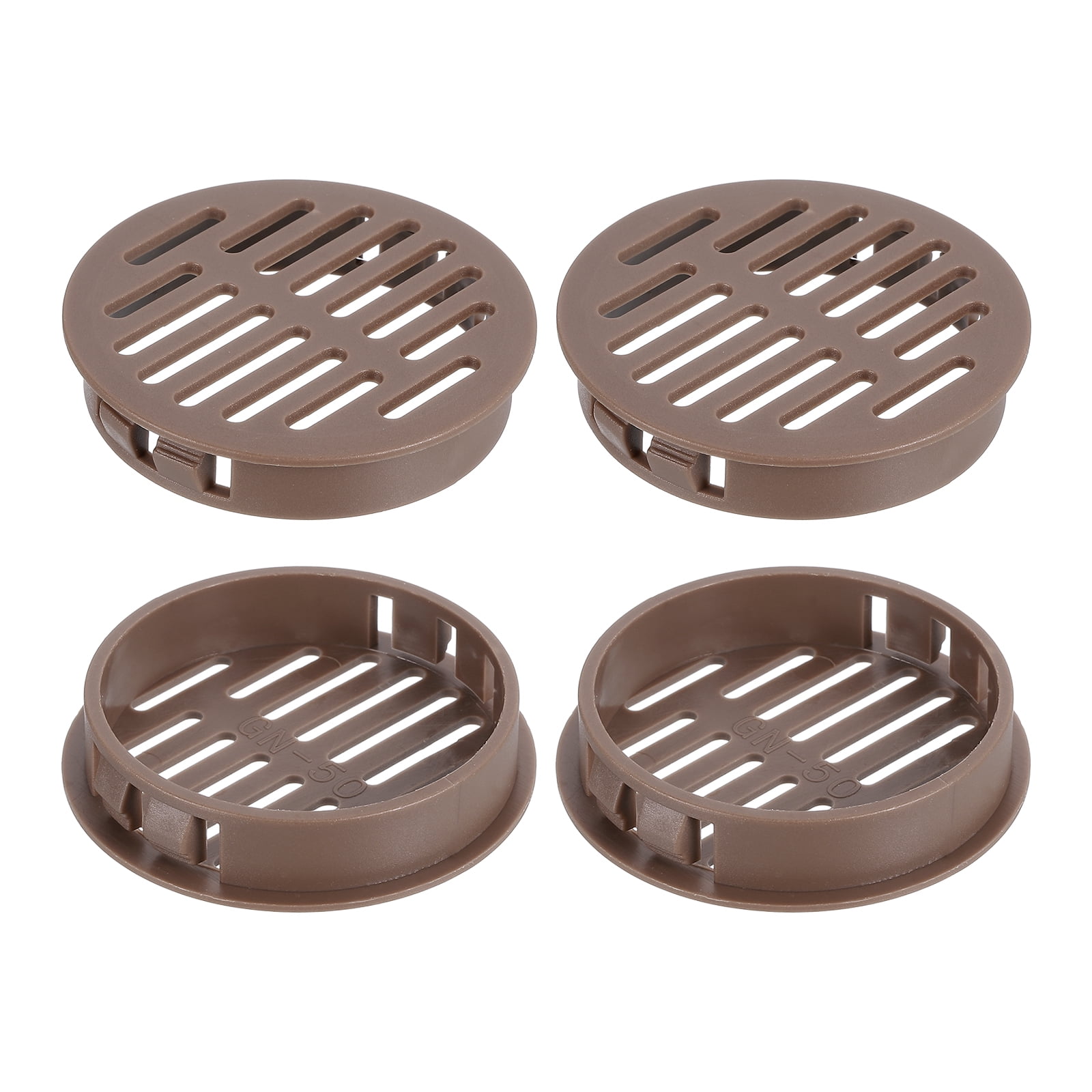 Uxcell Round Soffit Vents 2 inch, 8Pcs Brown Plastic 50mm Soffit Vent ...