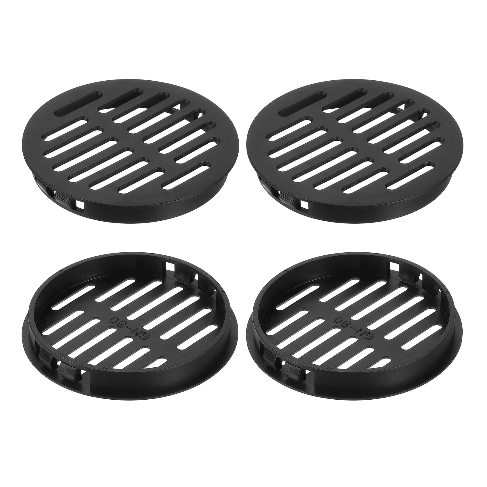 Uxcell Round Soffit Vents 3 inch, 4Pcs Black Plastic 80mm Soffit Vent ...