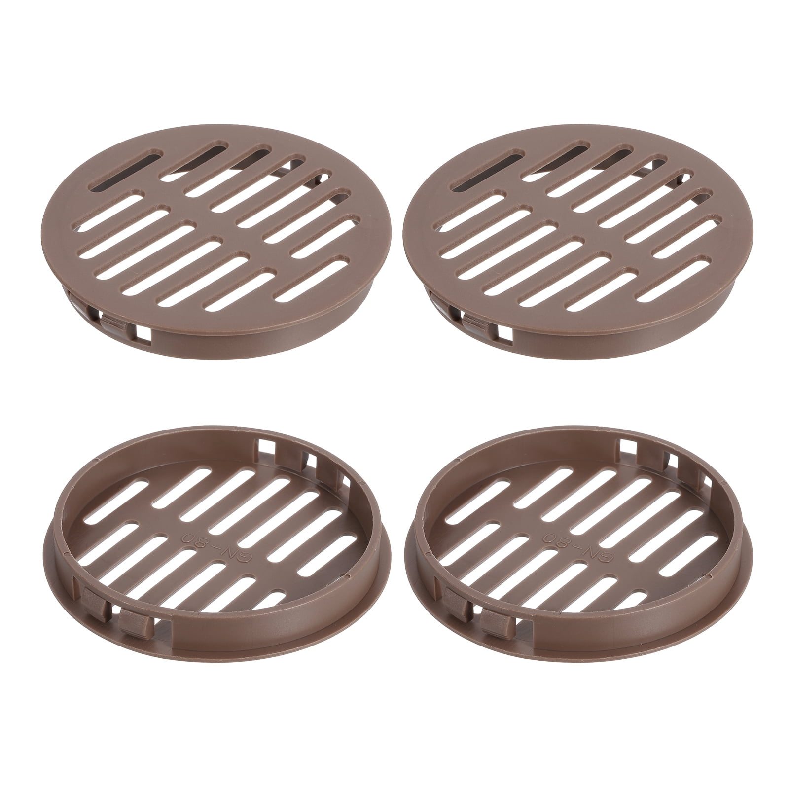 Uxcell Round Soffit Vents 3 inch, 4Pcs Brown Plastic 80mm Soffit Vent ...