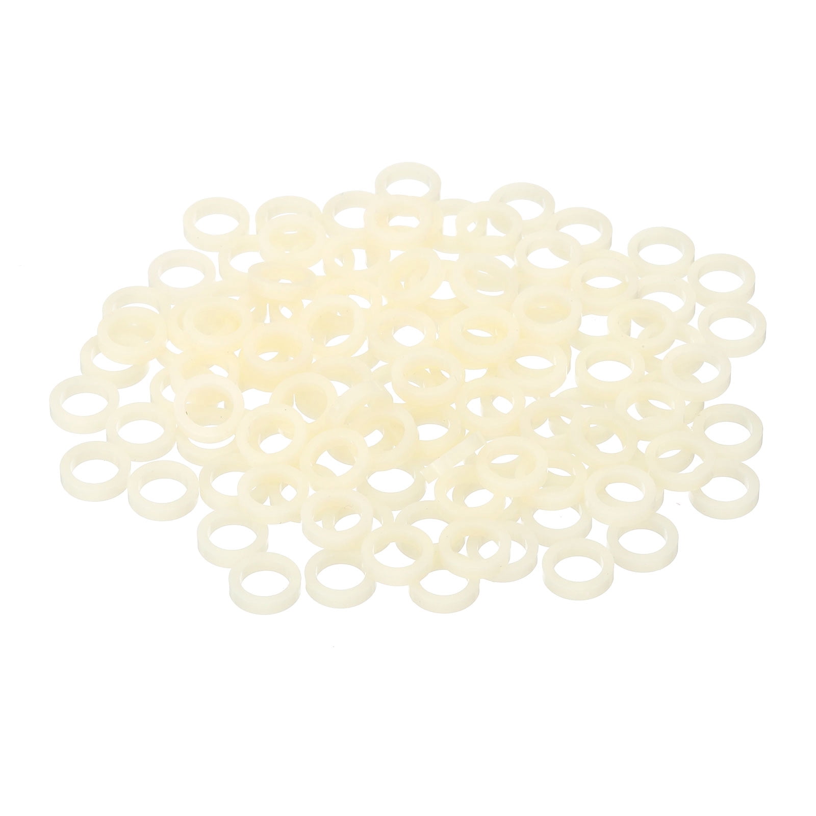 Uxcell Round Spacer Washer Set, 120 Pcs ABS Plastic Spacer Washer 6.2mm ...