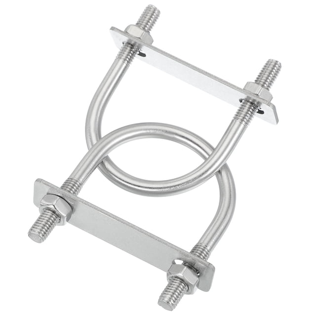 Uxcell Round U-Bolts, Round Bend U-Bolt Stainless Steel Pole U Bolt ...