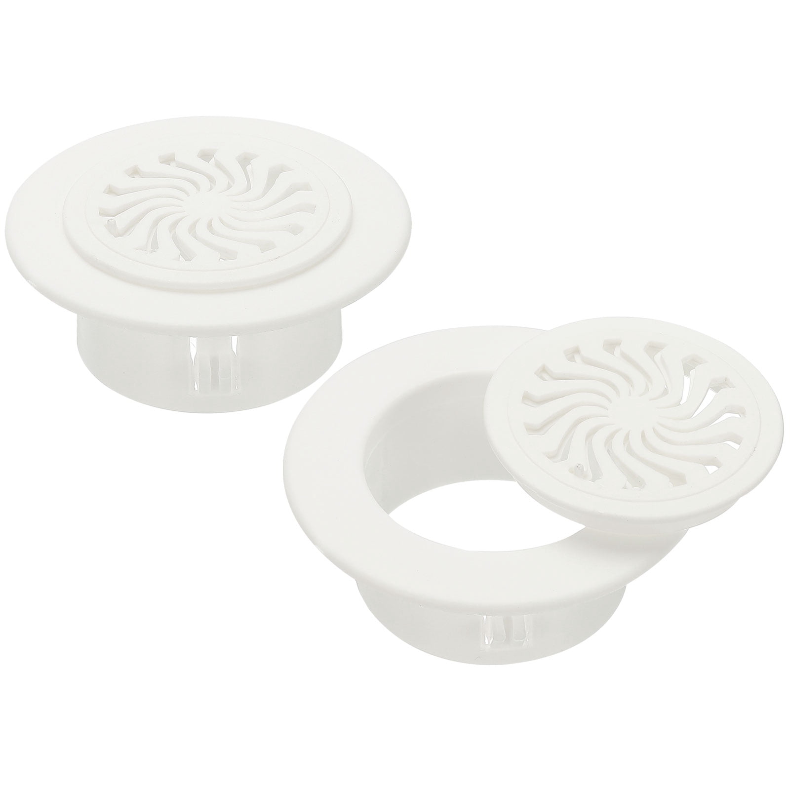 Uxcell Round Vent Cover Adjustable PP Air Vent Cover with Screen 59mm ...