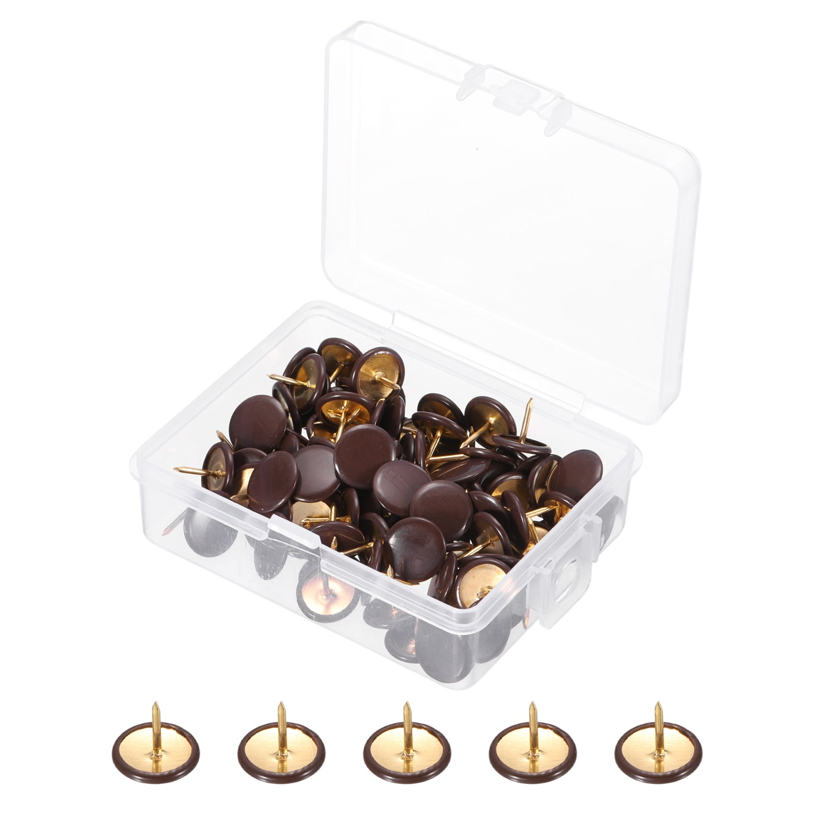 Uxcell Roundness Push Pins, 200 Pcs Thumb Tacks Plastic Decorative Pins ...