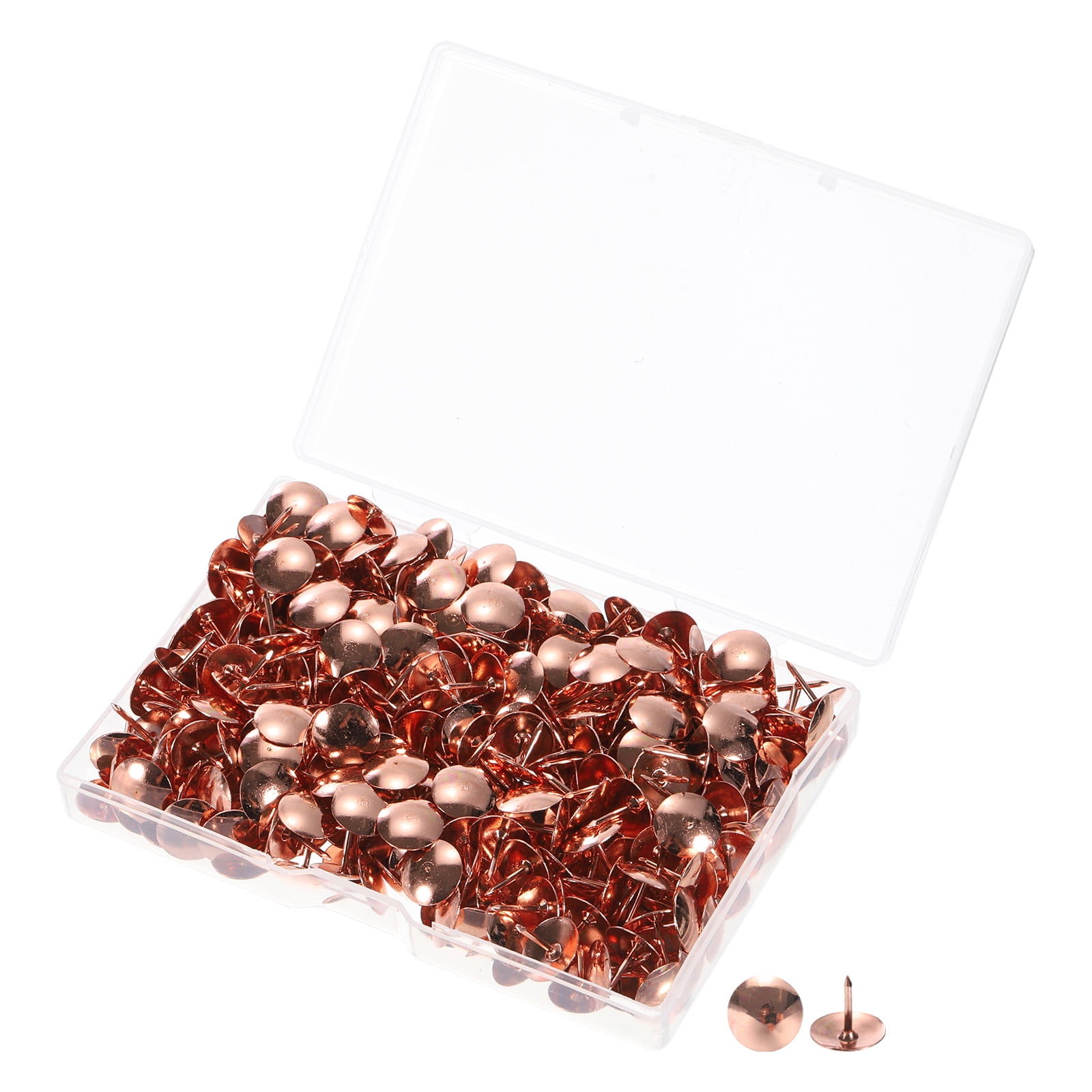 Uxcell Roundness Push Pins, Metal Tacks Plastic Decorative Pins, Golden ...