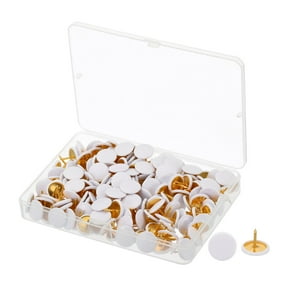 White Thumb Tacks and Office Supplies for Organization and Crafting