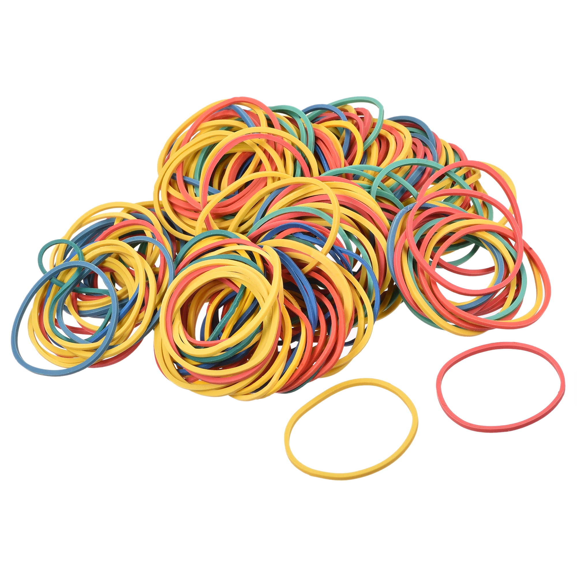 Uxcell Rubber Band Stretchable Rubber Elastic Band Colorful 1.5inch Dia ...